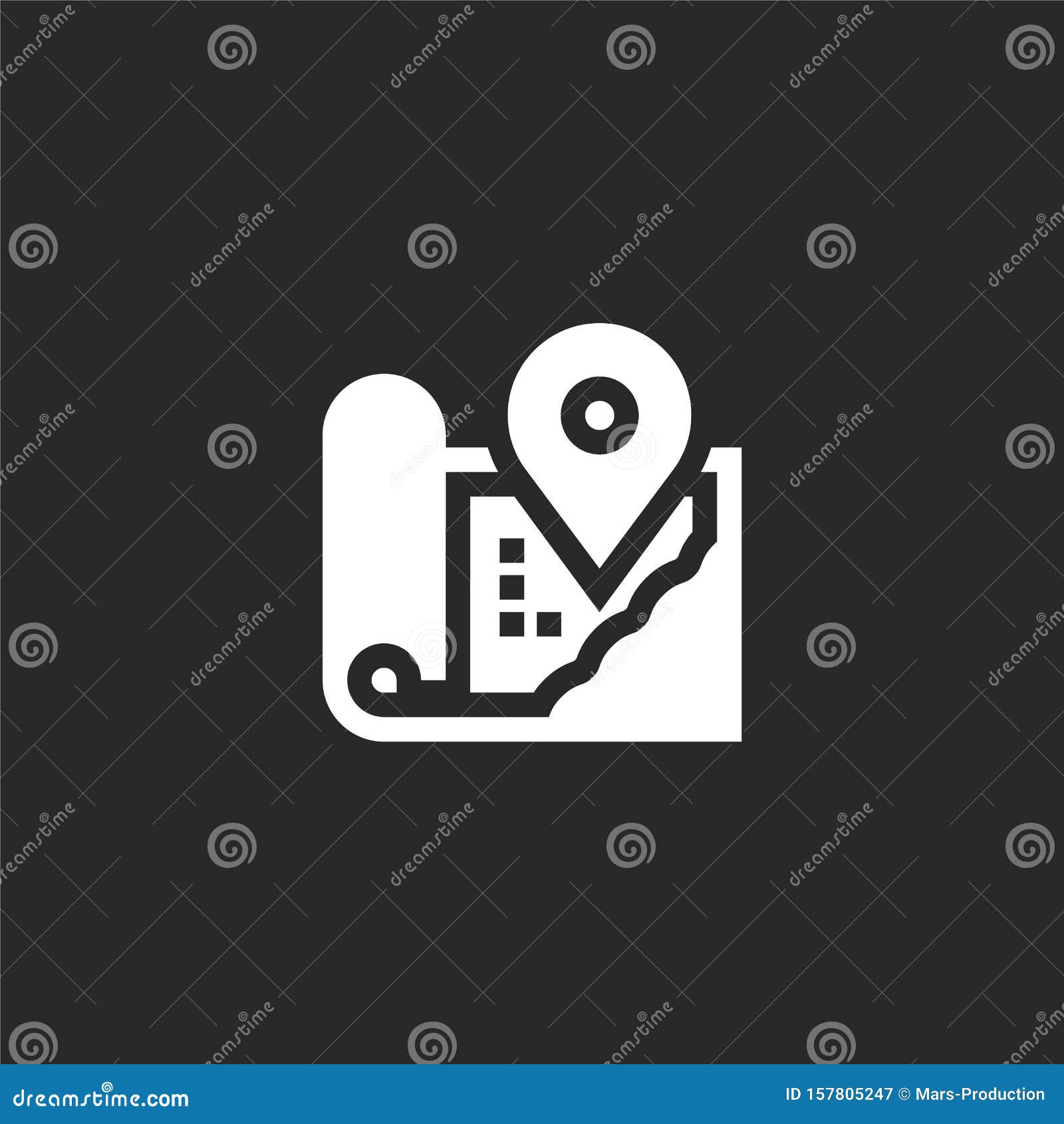 Route Icon. Filled Route Icon for Website Design and Mobile, App ...