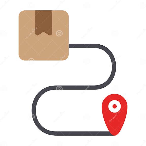 Route Icon in Flat Style for Any Projects Stock Vector - Illustration ...