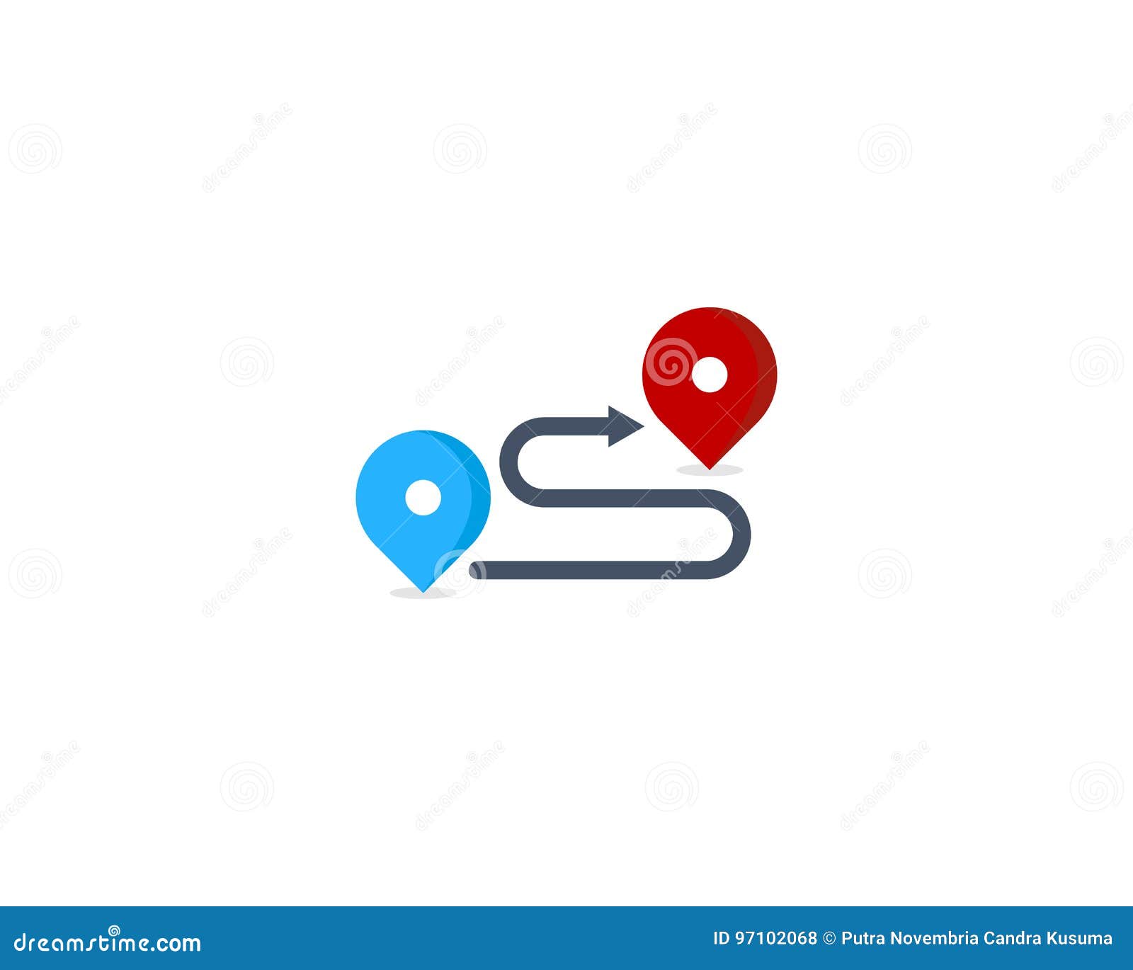 Route Icon Logo Design Element Stock Vector - Illustration of pictogram ...
