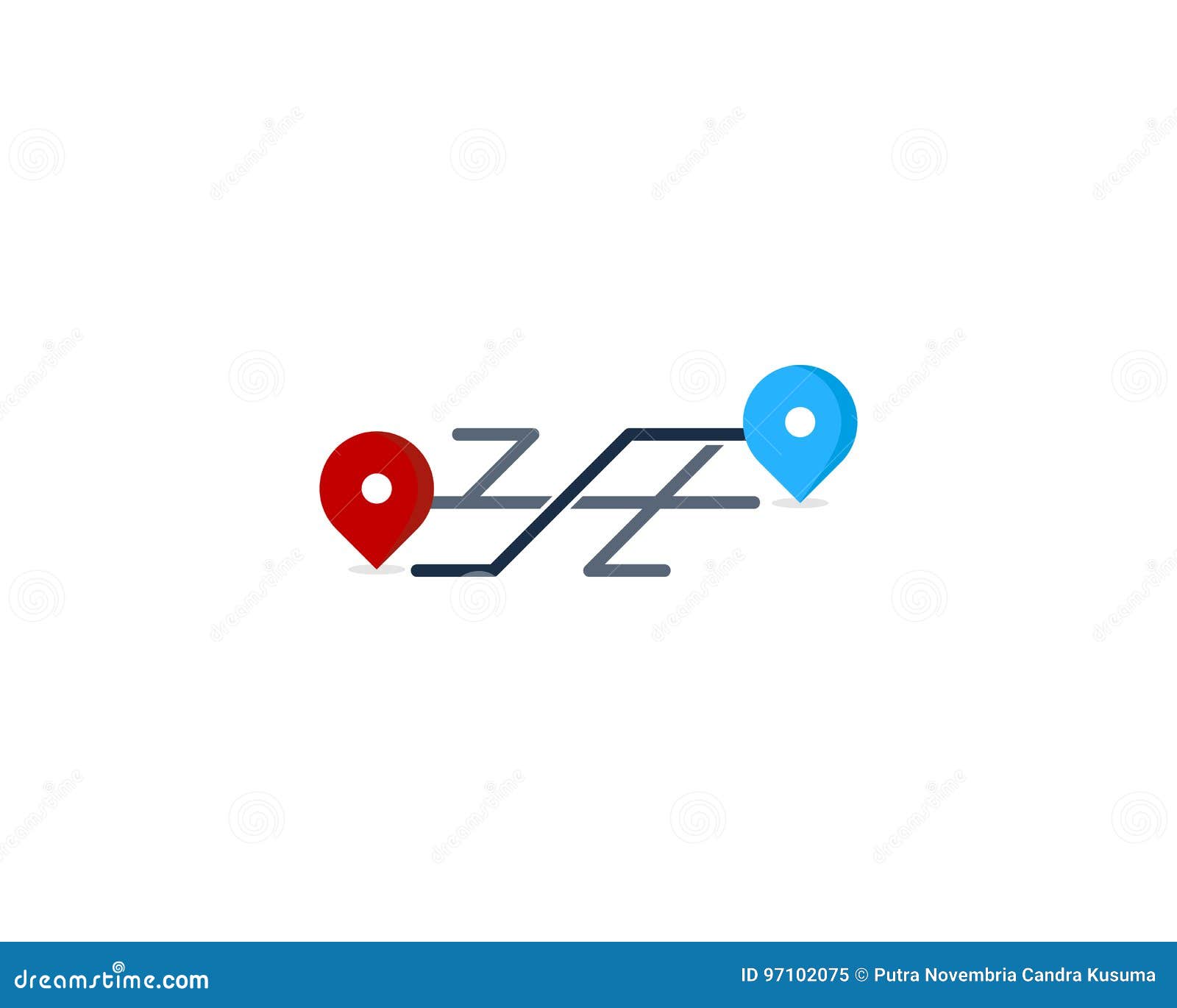 Route Icon Logo Design Element Stock Vector - Illustration of graphic ...