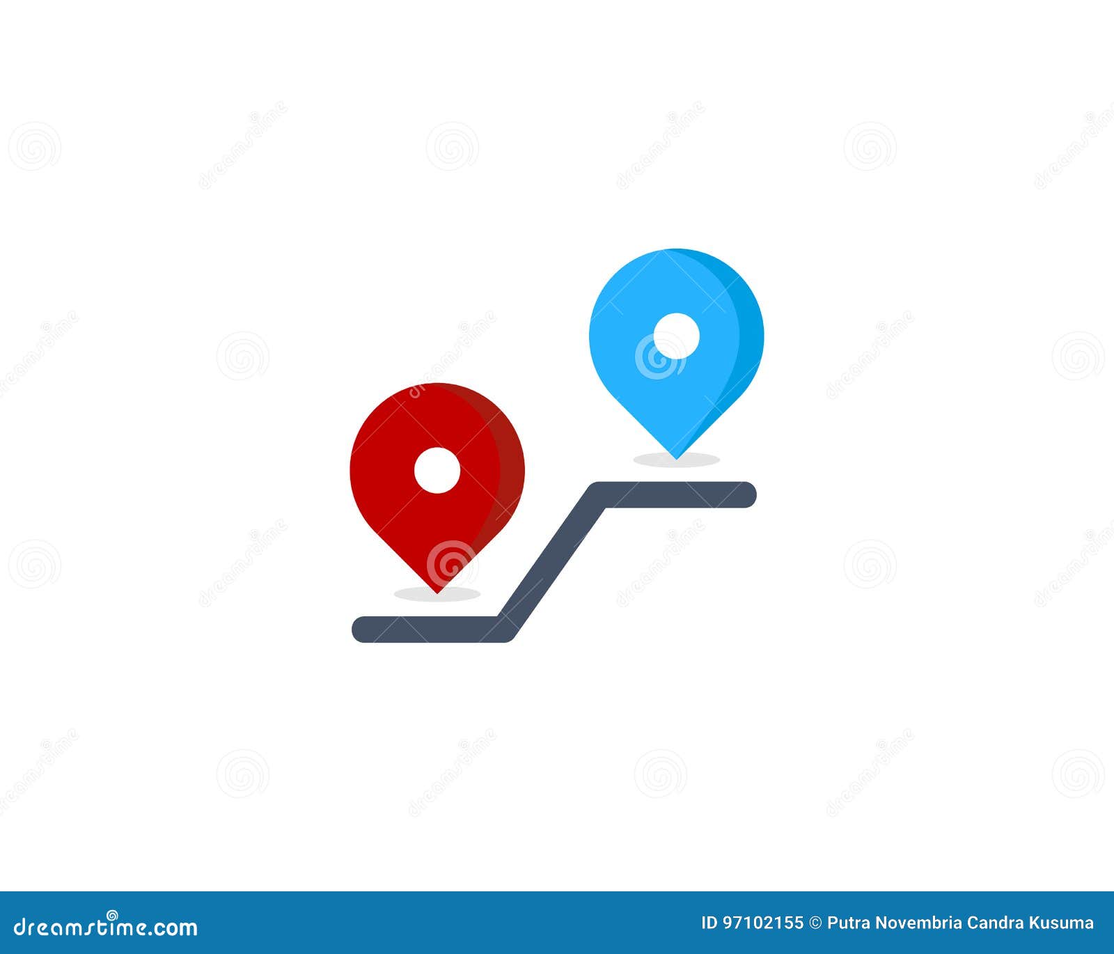 Route Icon Logo Design Element Stock Vector - Illustration of route ...