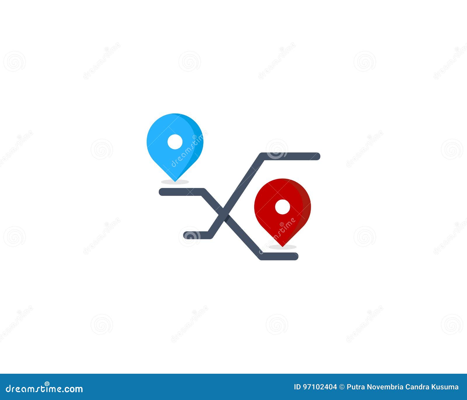 Route Icon Logo Design Element Stock Vector - Illustration of motion ...