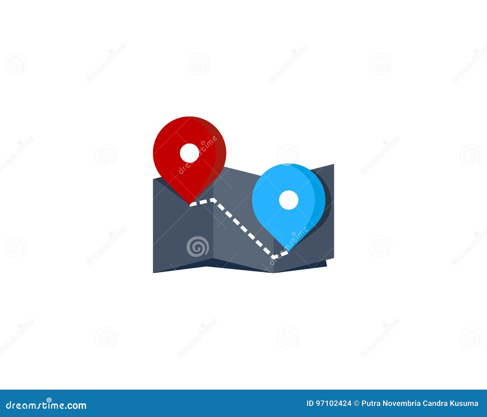 Route Icon Logo Design Element Stock Vector - Illustration of direction ...