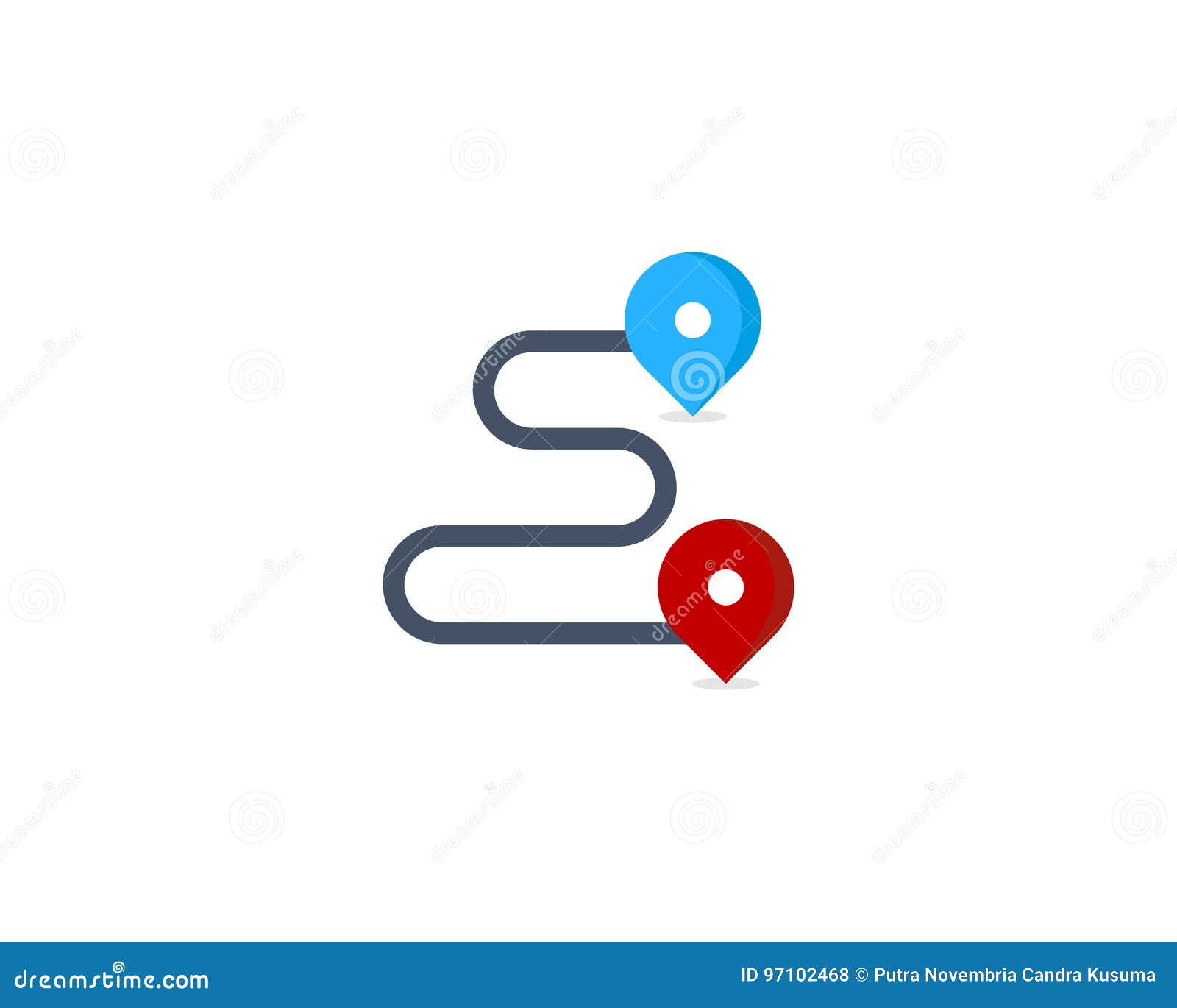 Route Icon Logo Design Element Stock Vector - Illustration of drive ...