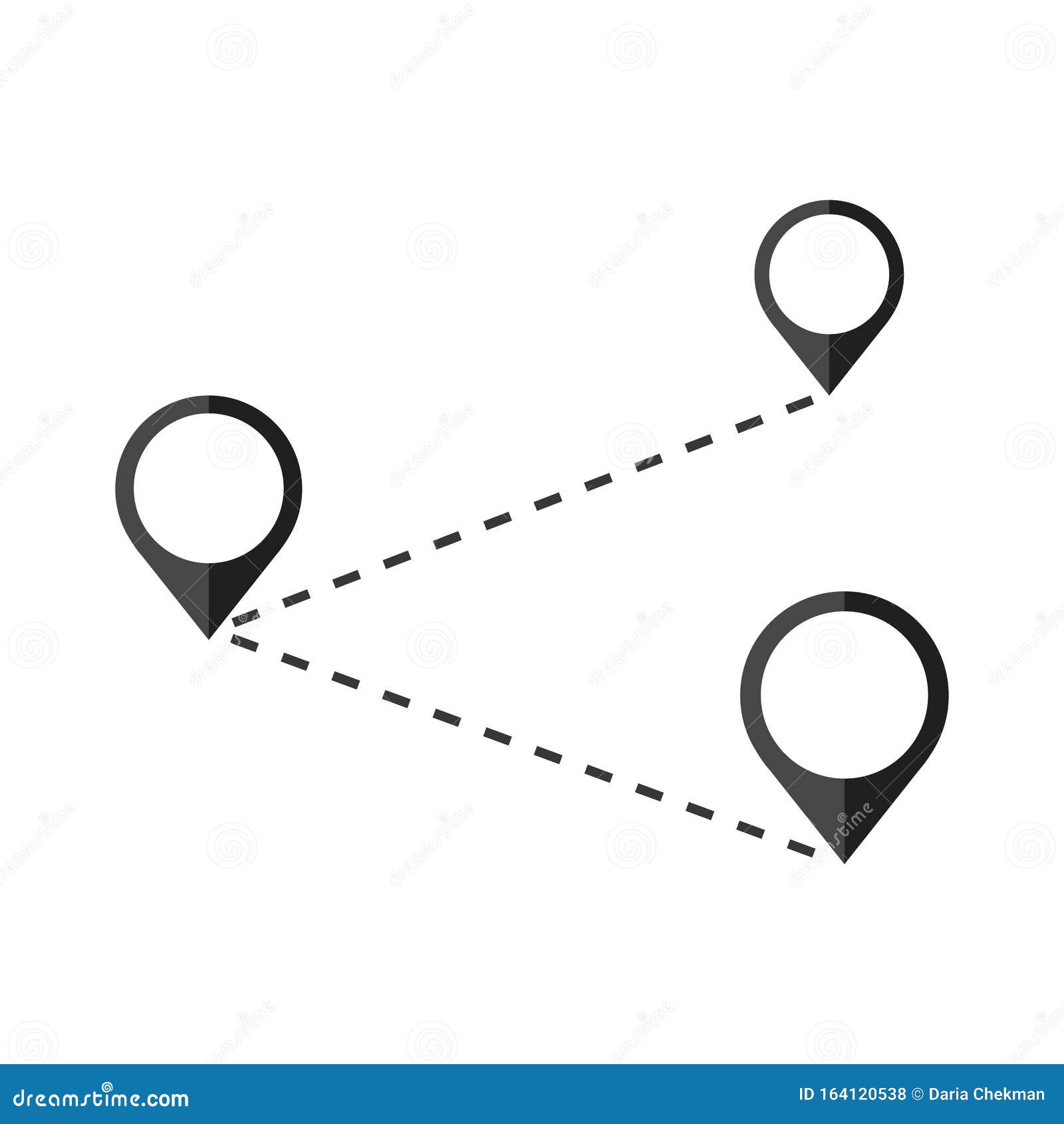 Route Icon in Trendy Flat Style Isolated on White Background ...