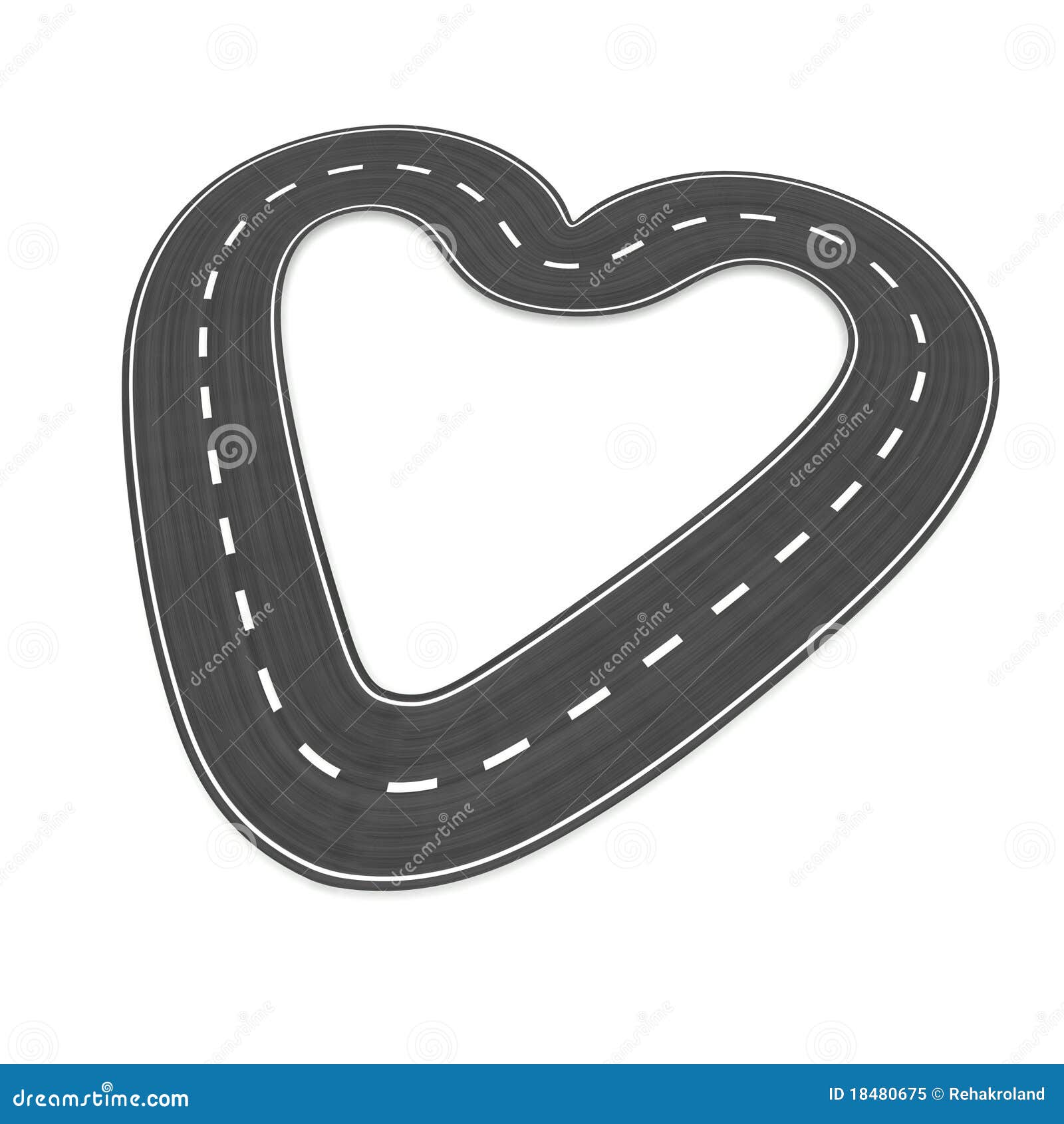 Route Infinie Dans La Forme De Coeur Illustration Stock - Illustration ...