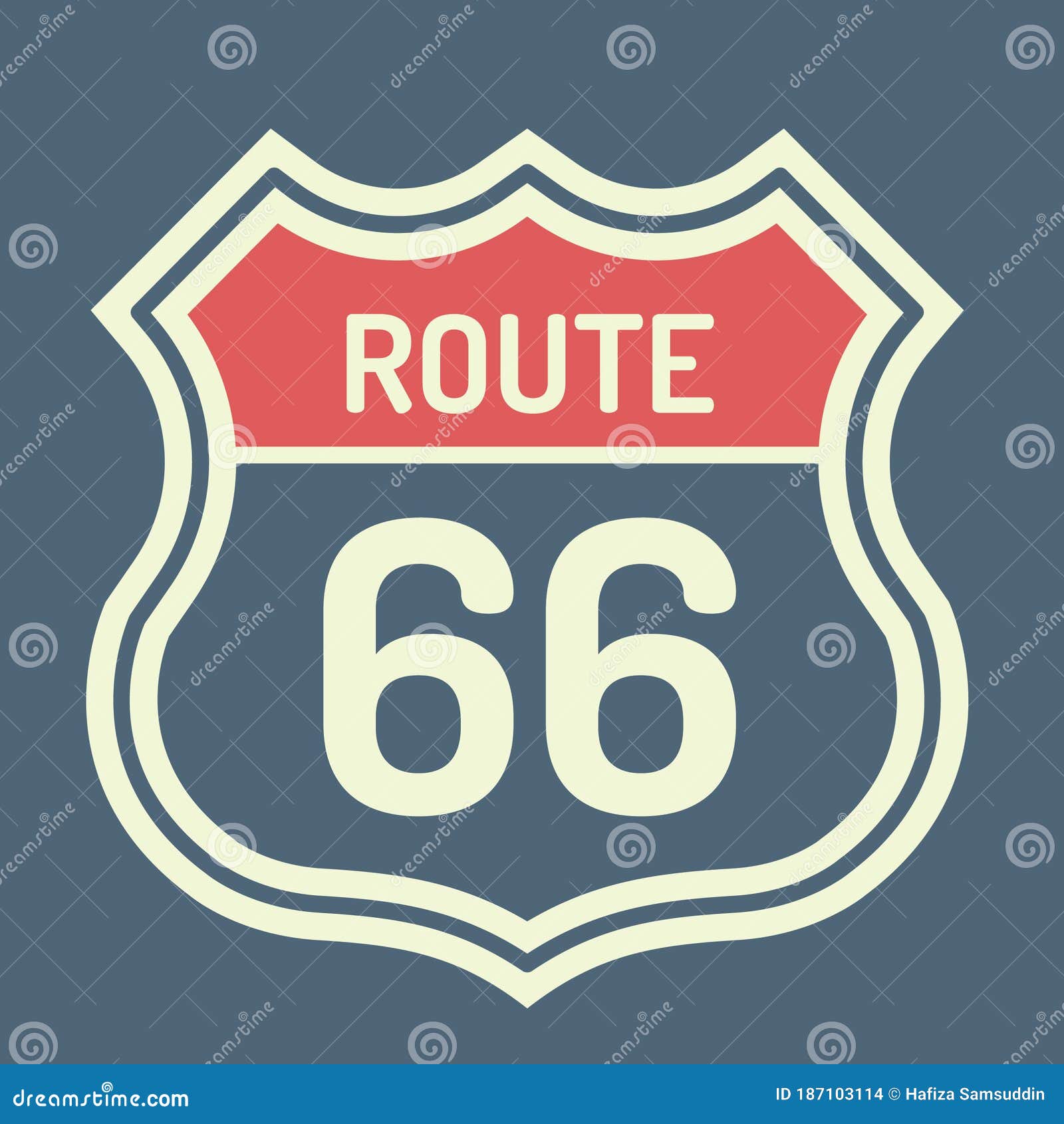 Route 66 Label. Vector Illustration Decorative Design Stock Vector ...