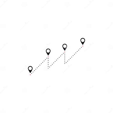 Route Line Vector Template Illustration Stock Vector - Illustration of ...