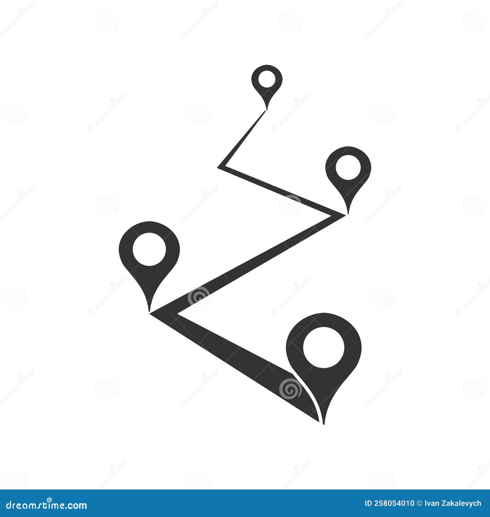Route Location Icon. Road Navigation Symbol. Sign Gps Vector Flat Stock ...