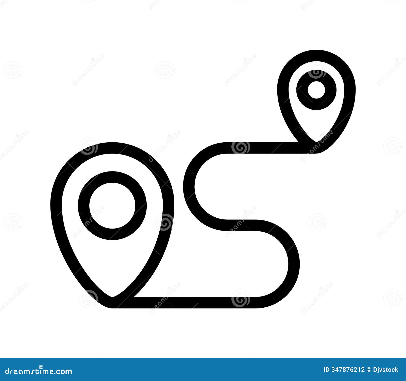 Set Pop Art Route Location, Stop Sign, Radar And Location Icon. Vector ...