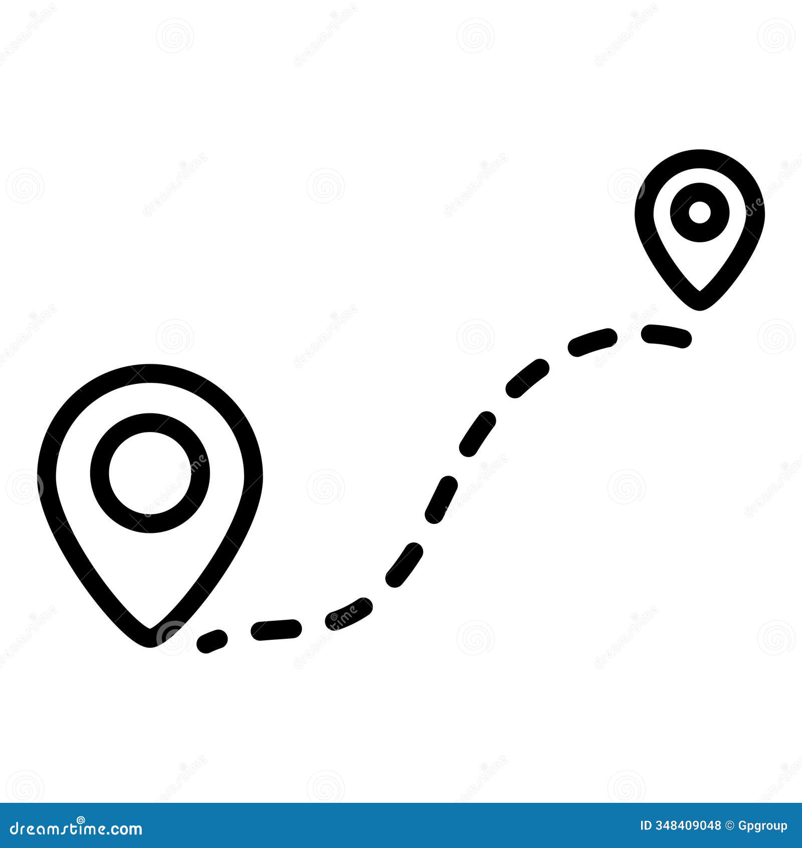 Route location map stock illustration. Illustration of navigation ...