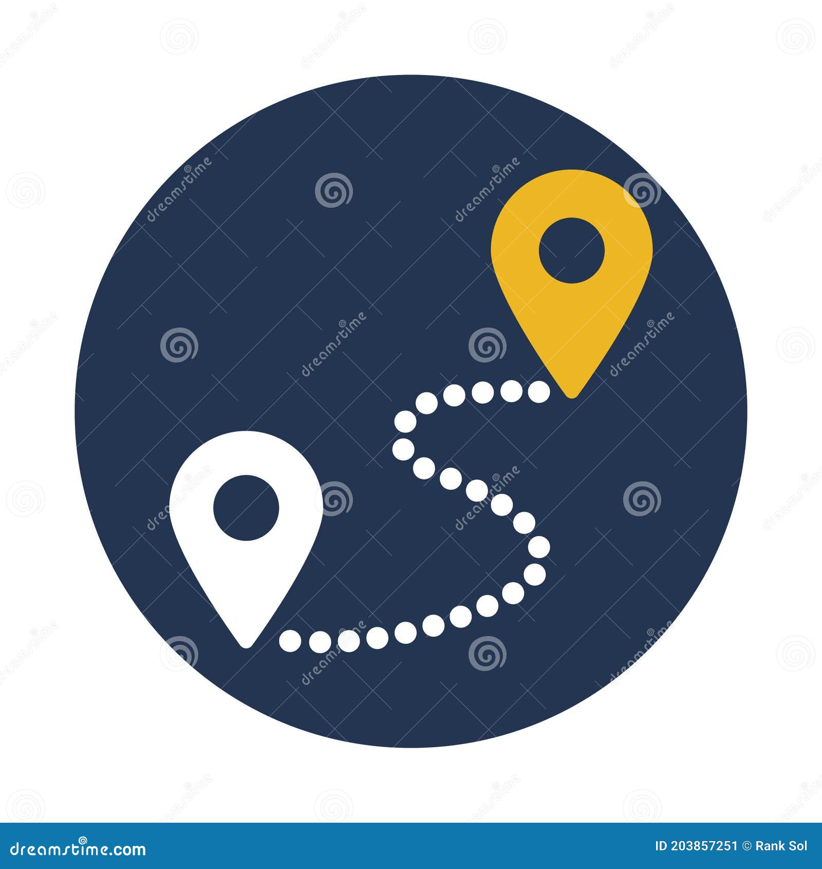 Route, Location, Pin, Path Fully Editable Vector Icon Stock Vector ...