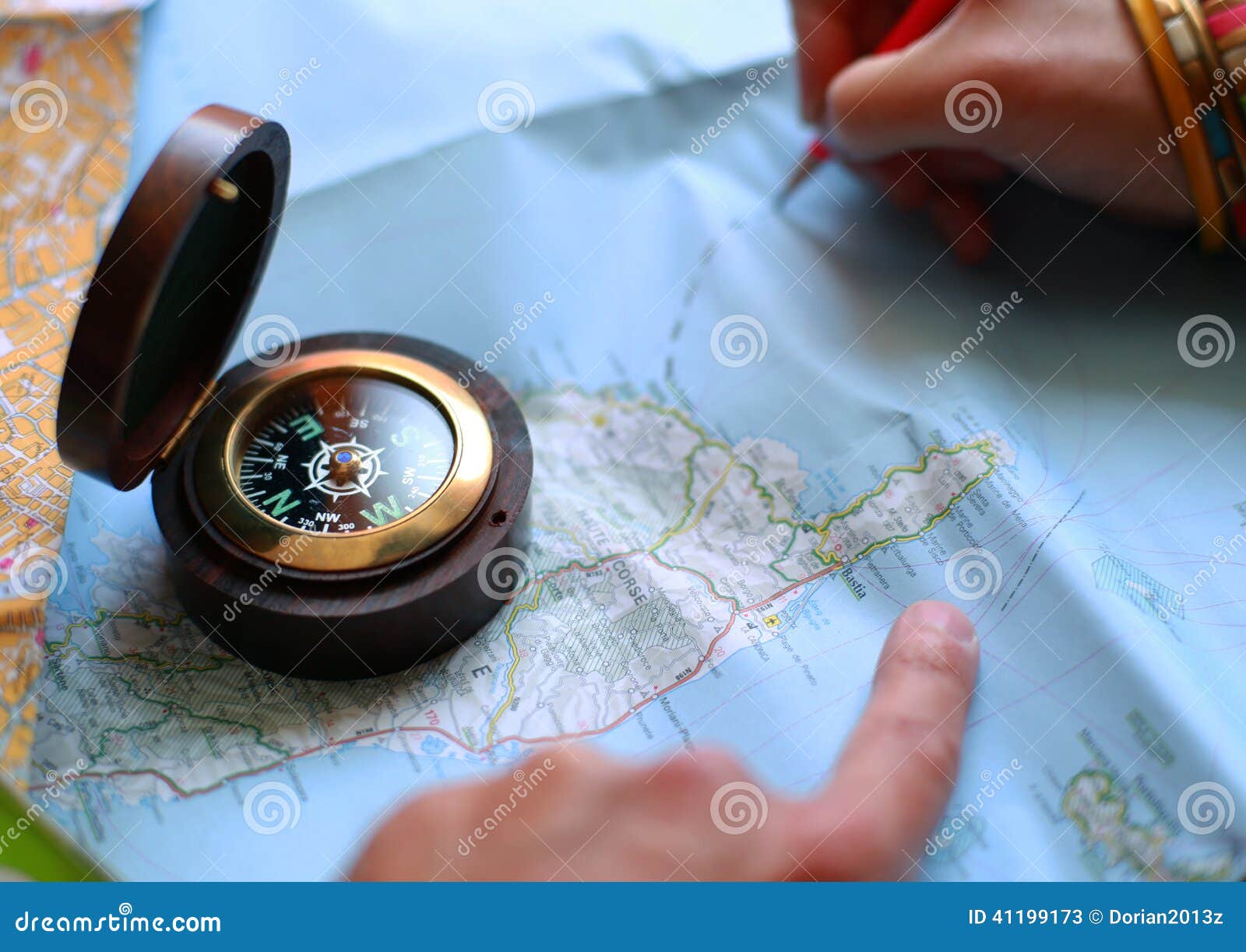 Route on the map stock image. Image of cruise, meeting - 41199173