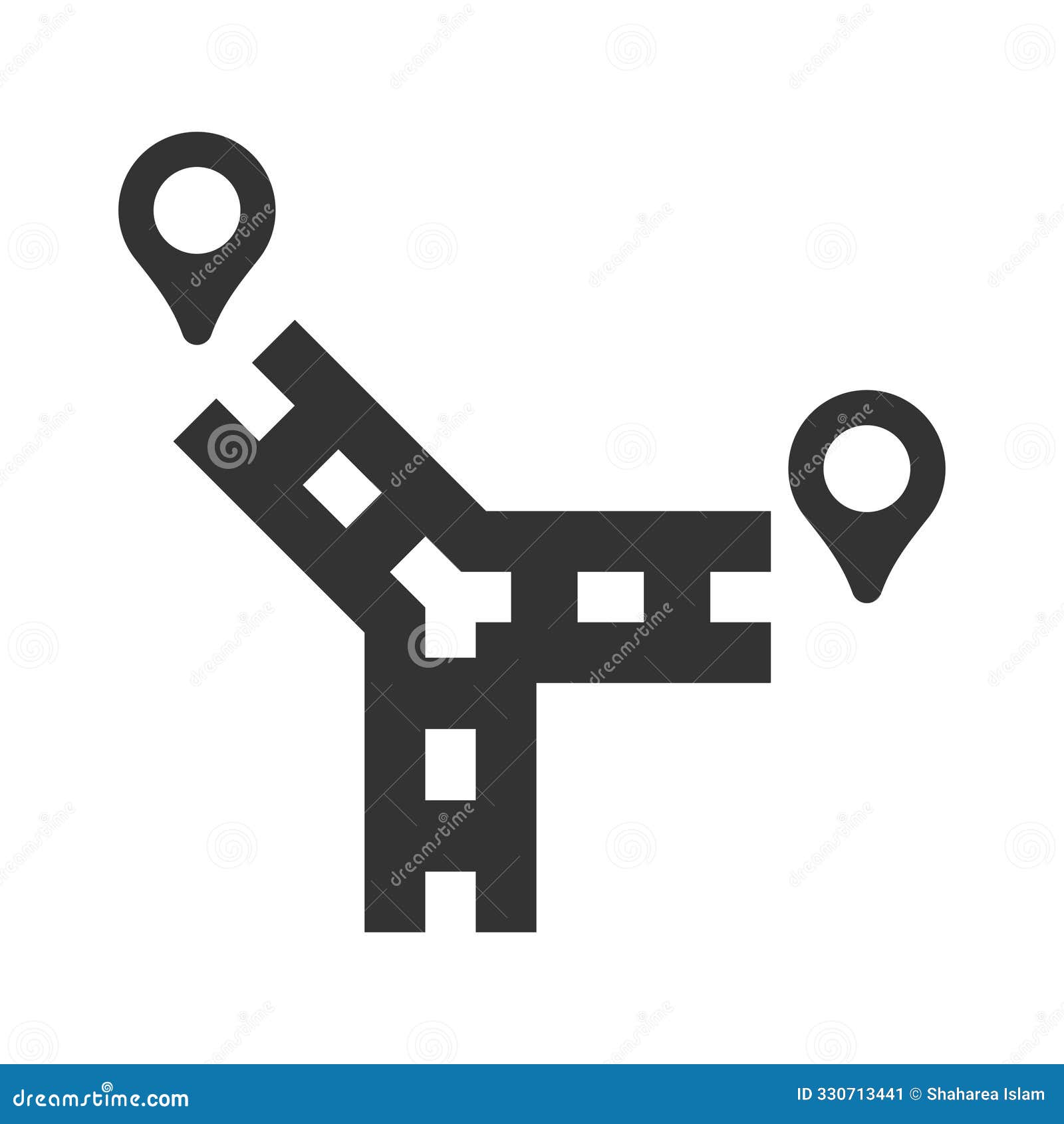 Route map icon stock vector. Illustration of vector - 330713441