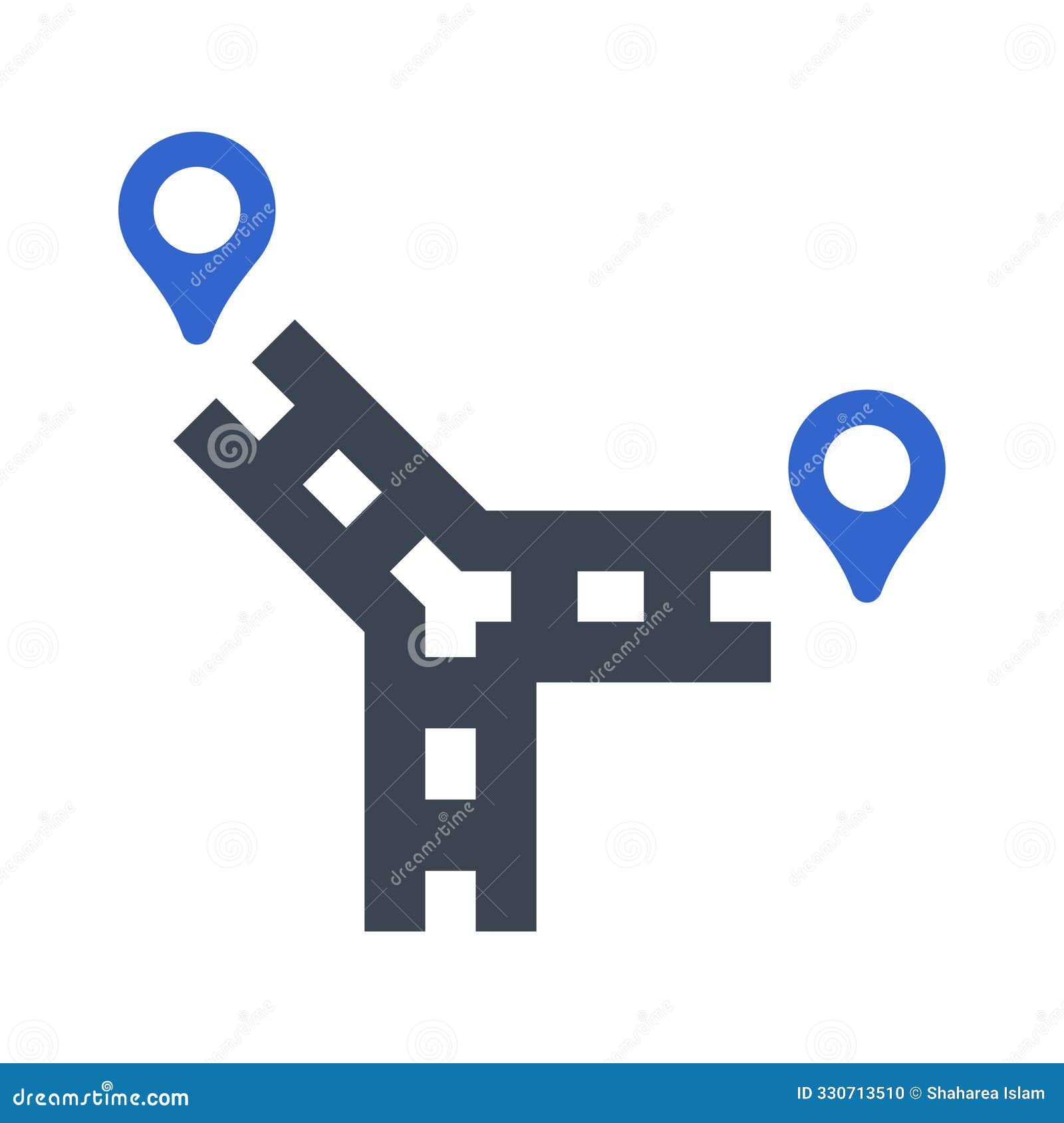 Route map icon stock vector. Illustration of destination - 330713510