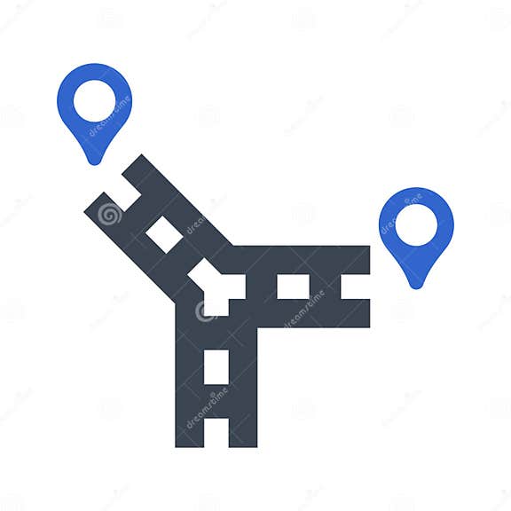 Route map icon stock vector. Illustration of destination - 330713510