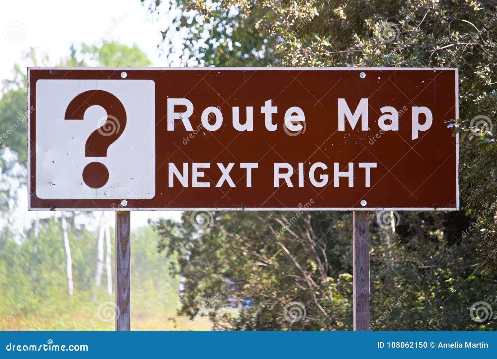 A Route Map Next Right Sign Along a Road Stock Photo - Image of ...
