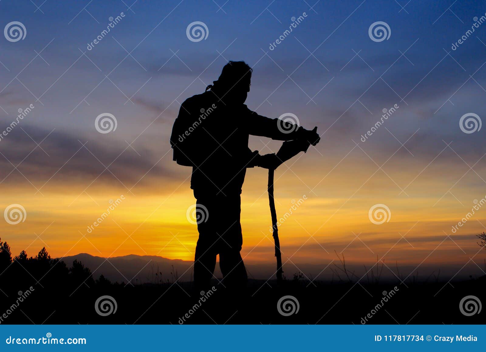 Route and Map Use in Mountains Stock Photo - Image of silhouette, road ...