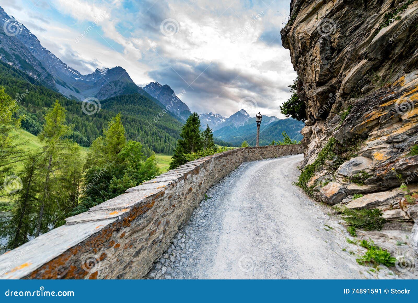 Route in mountains stock image. Image of destination - 74891591