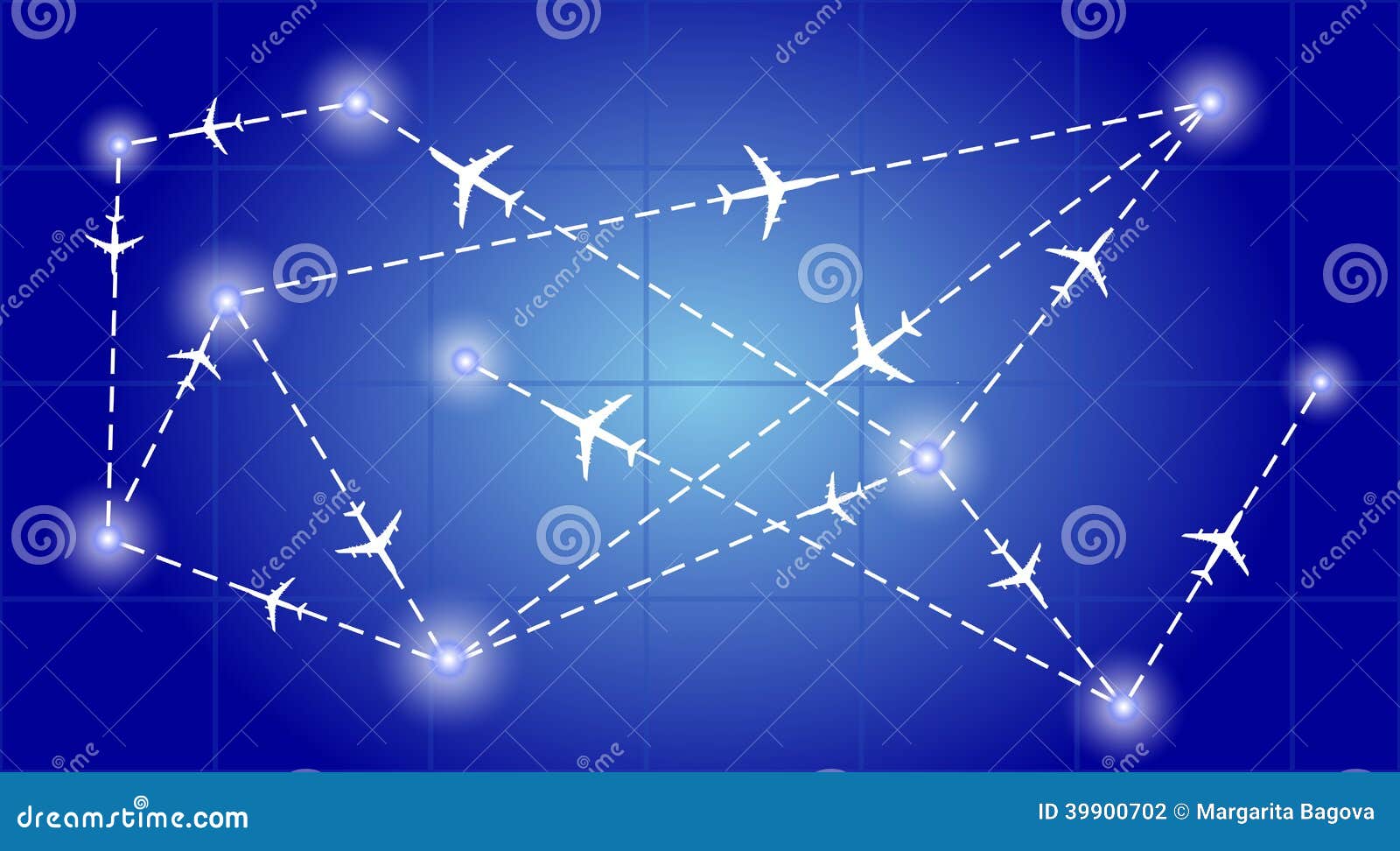 Route network aircraft stock illustration. Illustration of ...