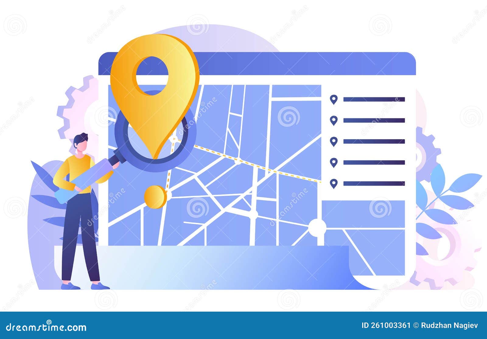 Route planning concept stock vector. Illustration of storage - 261003361