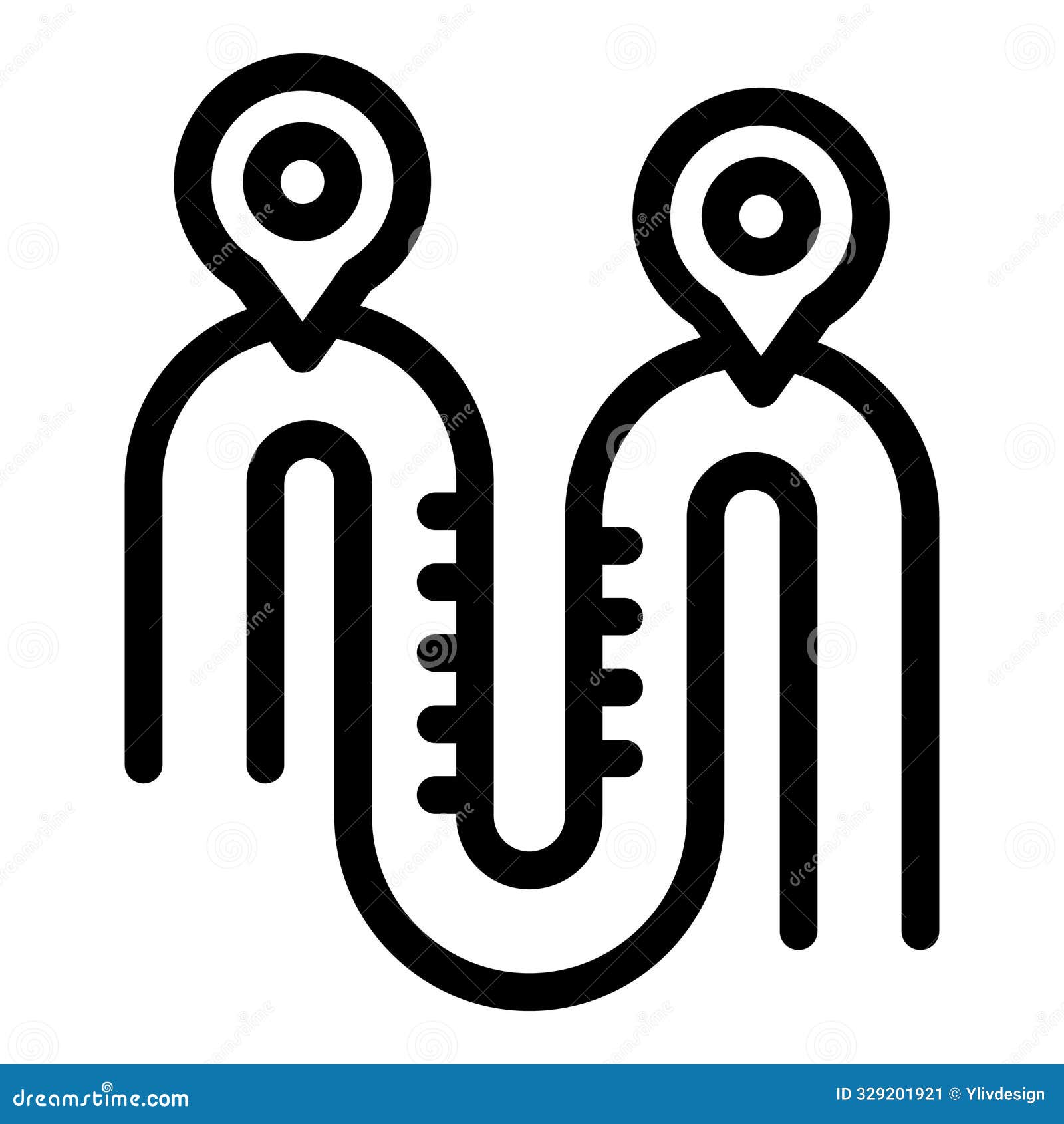 Route Planning with Gps Tracking App Showing Start and End Points Stock ...