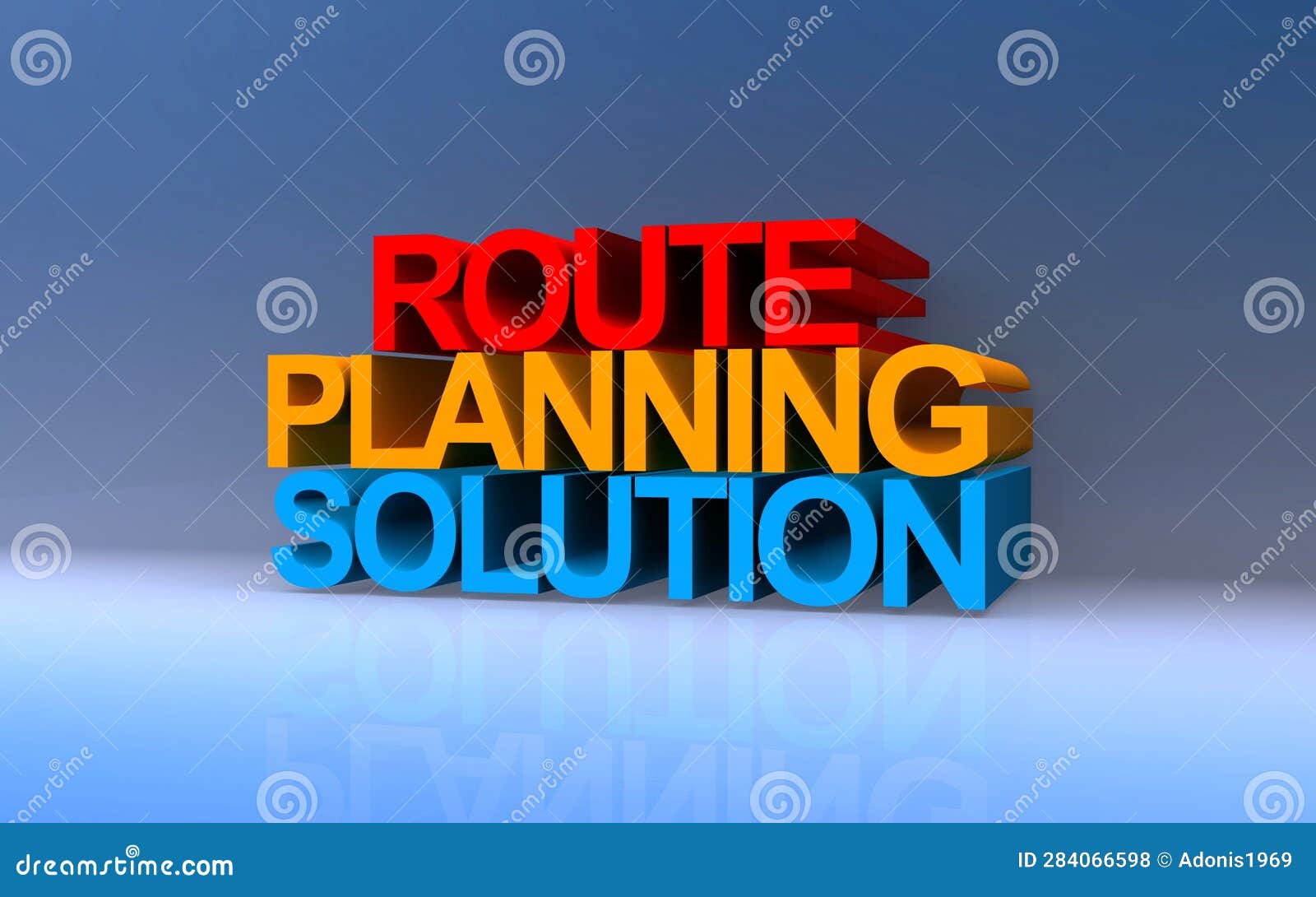 Route Planning Solution on Blue Stock Illustration - Illustration of ...