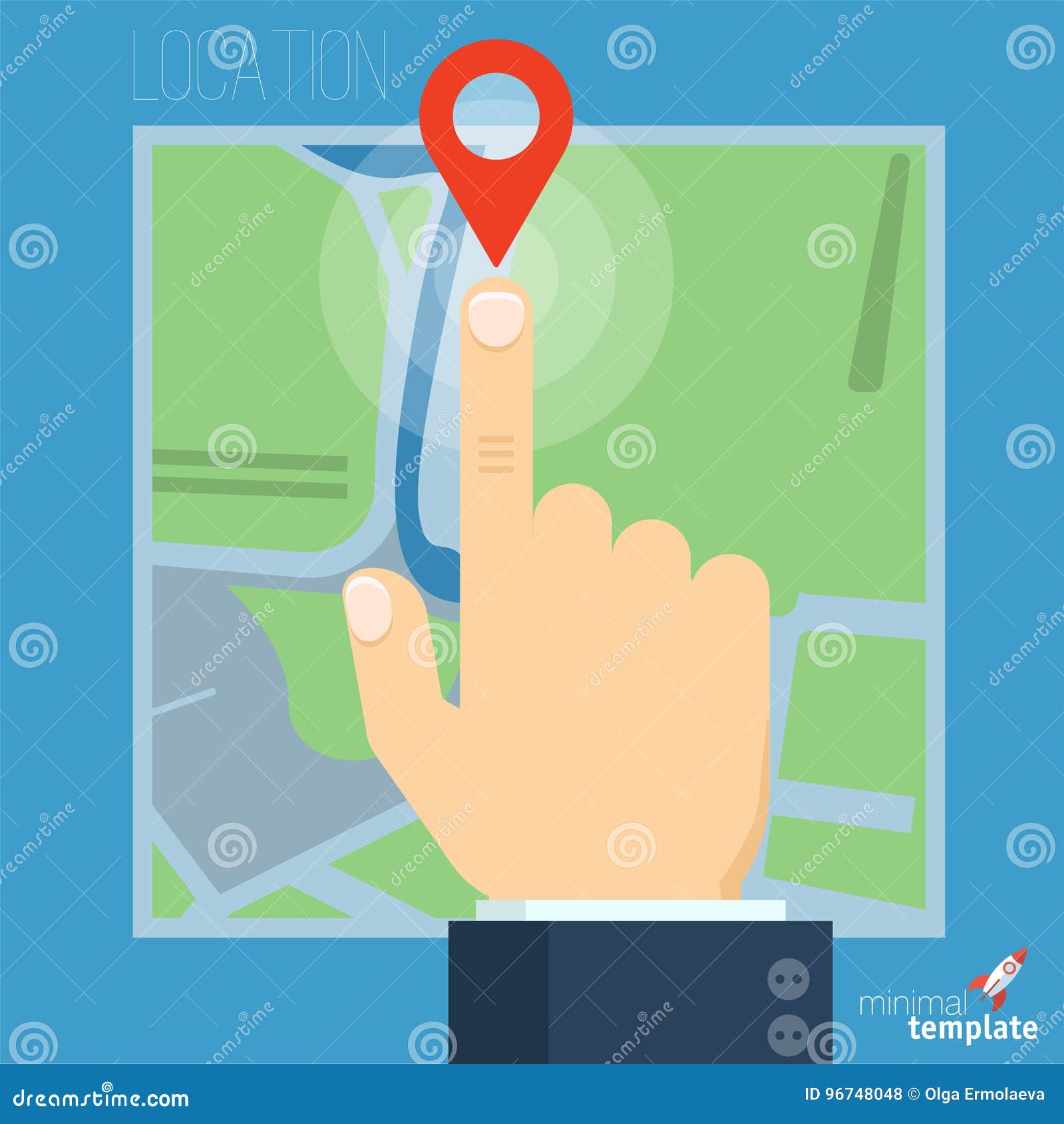 Route Planning Vector Concept Stock Vector - Illustration of hand ...