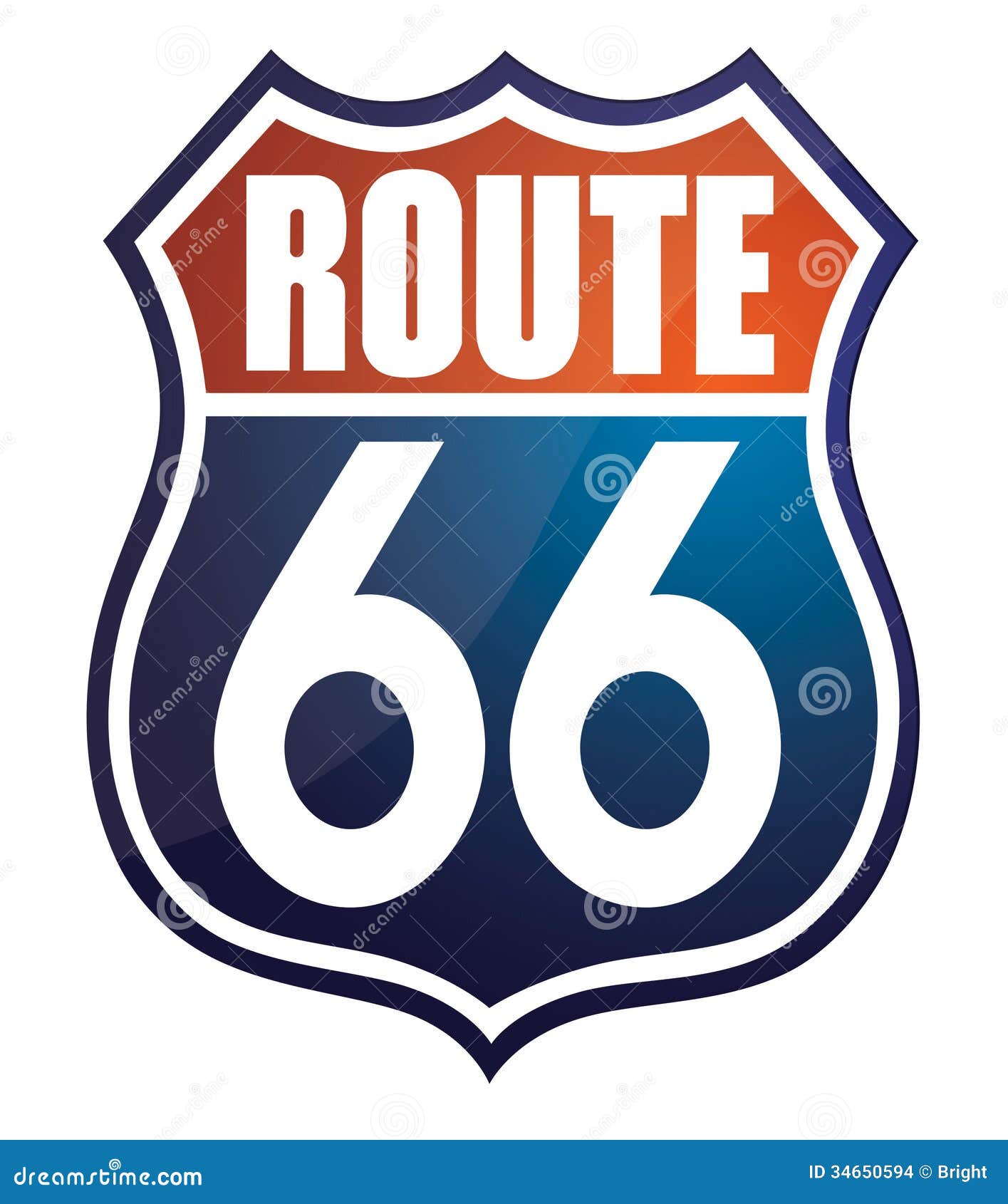 Route 66 stock illustration. Illustration of historic - 34650594