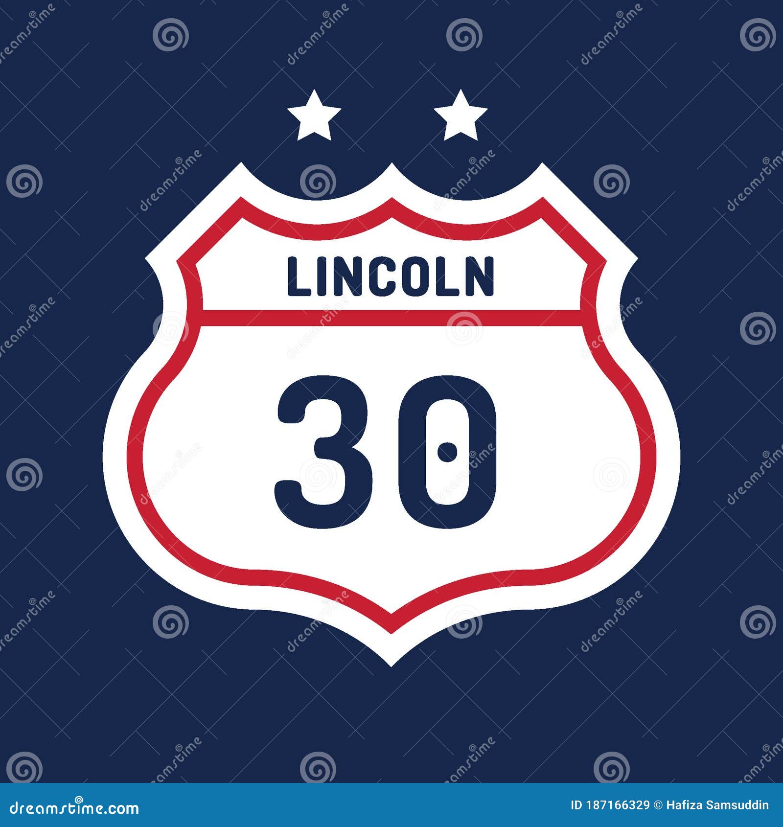 Route 30 Road Sign. Vector Illustration Decorative Design Stock Vector ...