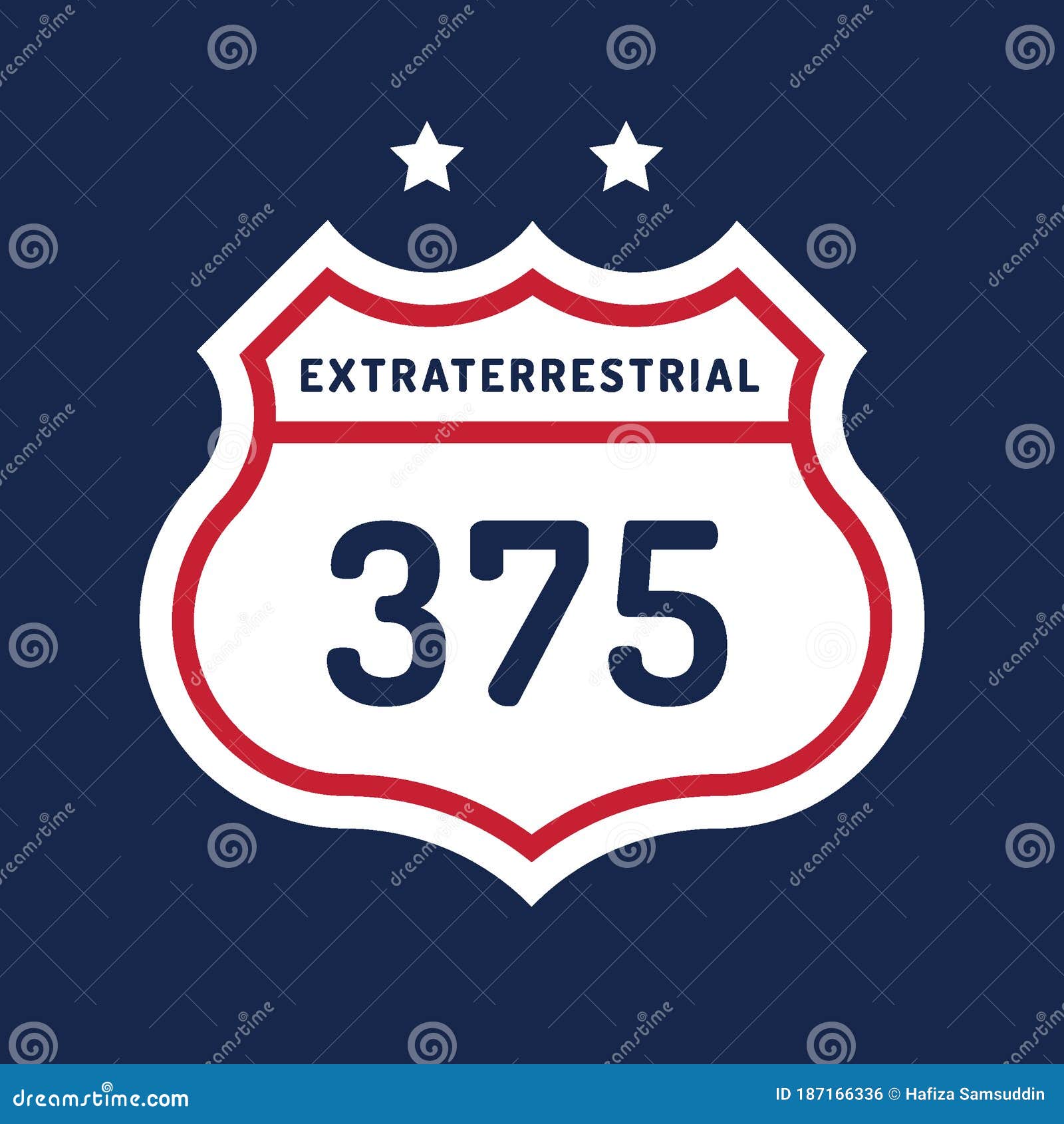 Route 375 Road Sign. Vector Illustration Decorative Design Stock Vector ...