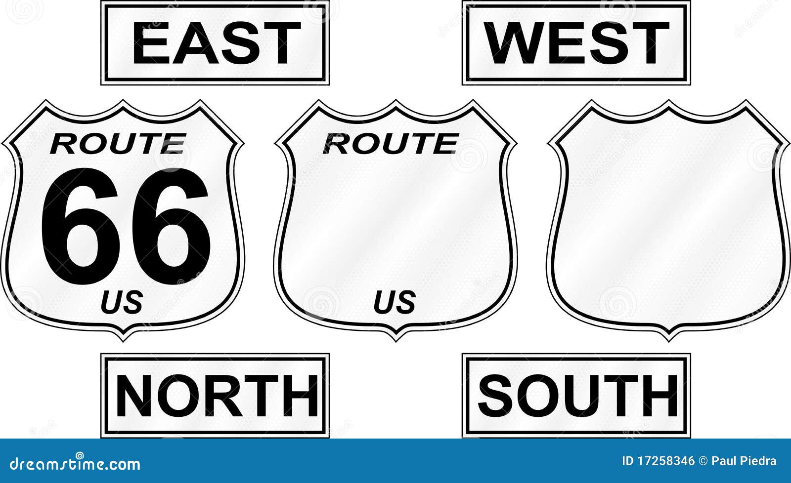 Route Road Signs Vector Illustration | CartoonDealer.com #17258346
