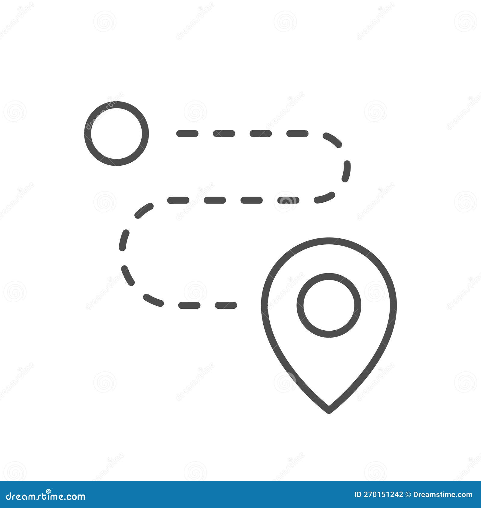 Route Scheme Line Outline Icon Stock Illustration - Illustration of ...
