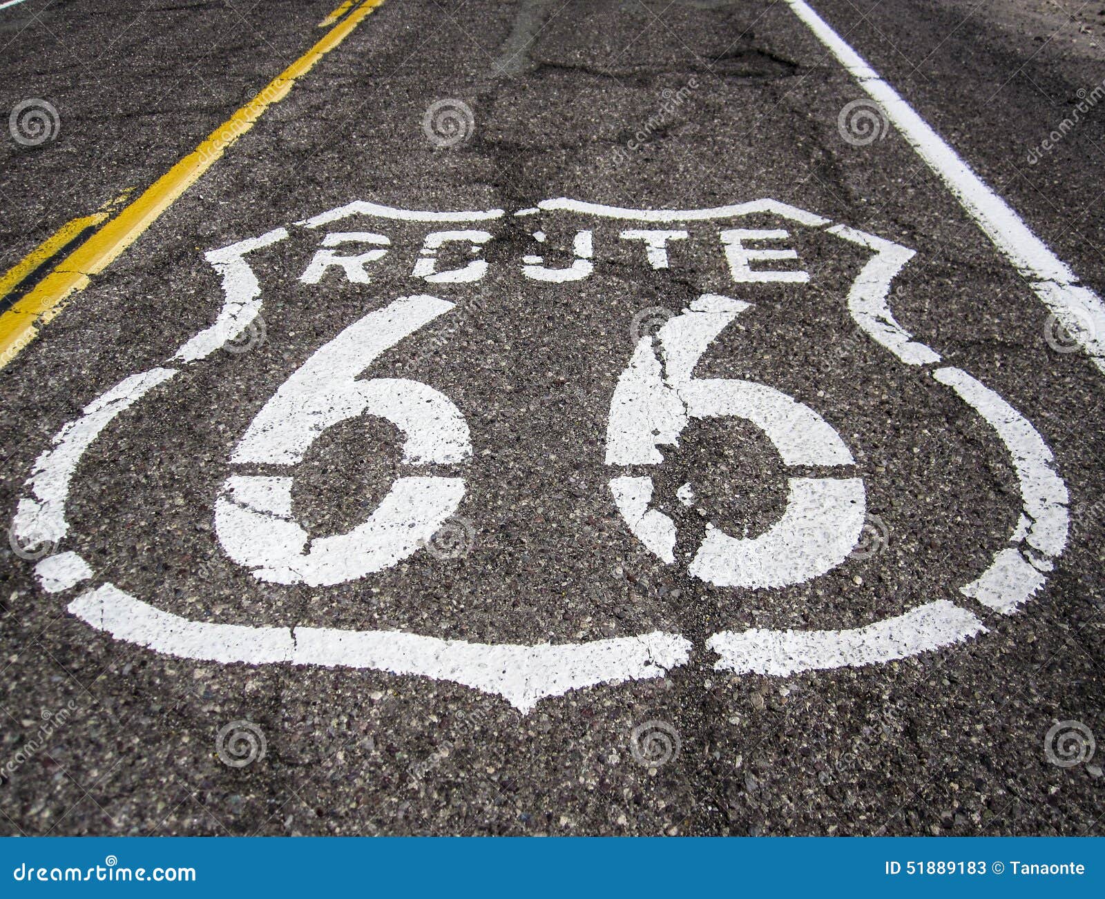Route 66 sign on the road stock image. Image of scenic - 51889183