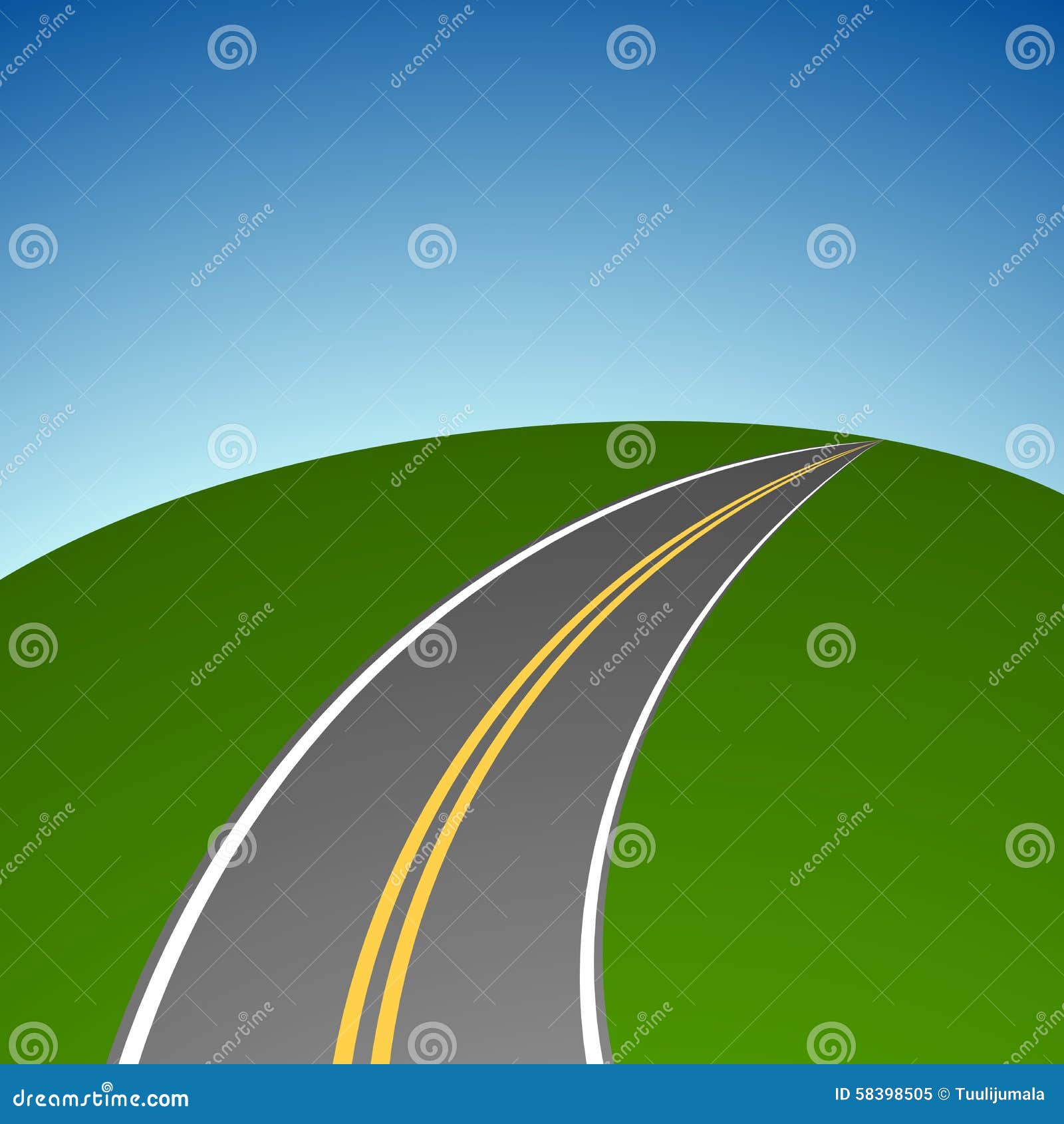 Route simple abstraite illustration de vecteur. Illustration du courbe ...