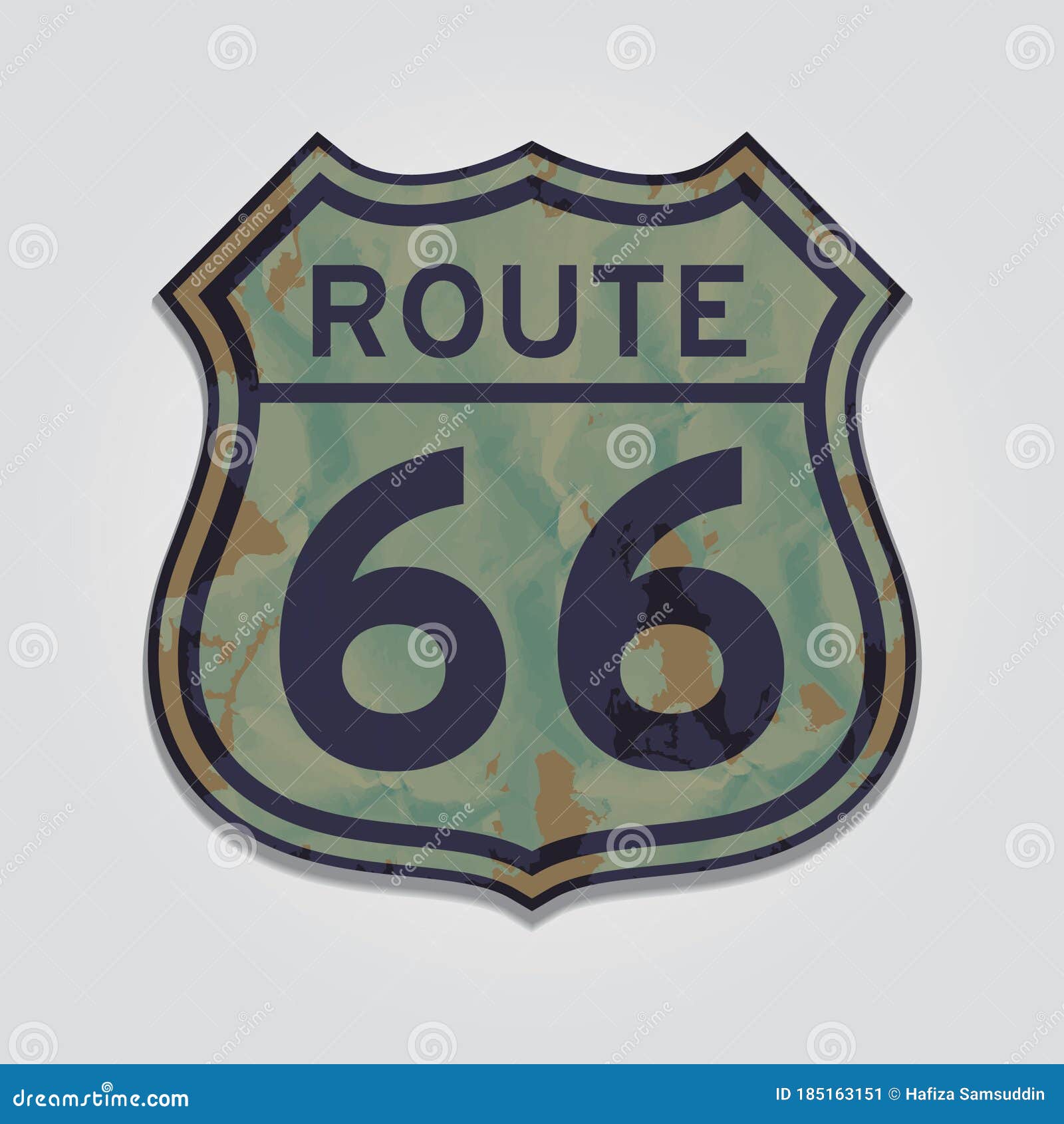Route Sixty Six. Vector Illustration Decorative Design Stock Vector ...