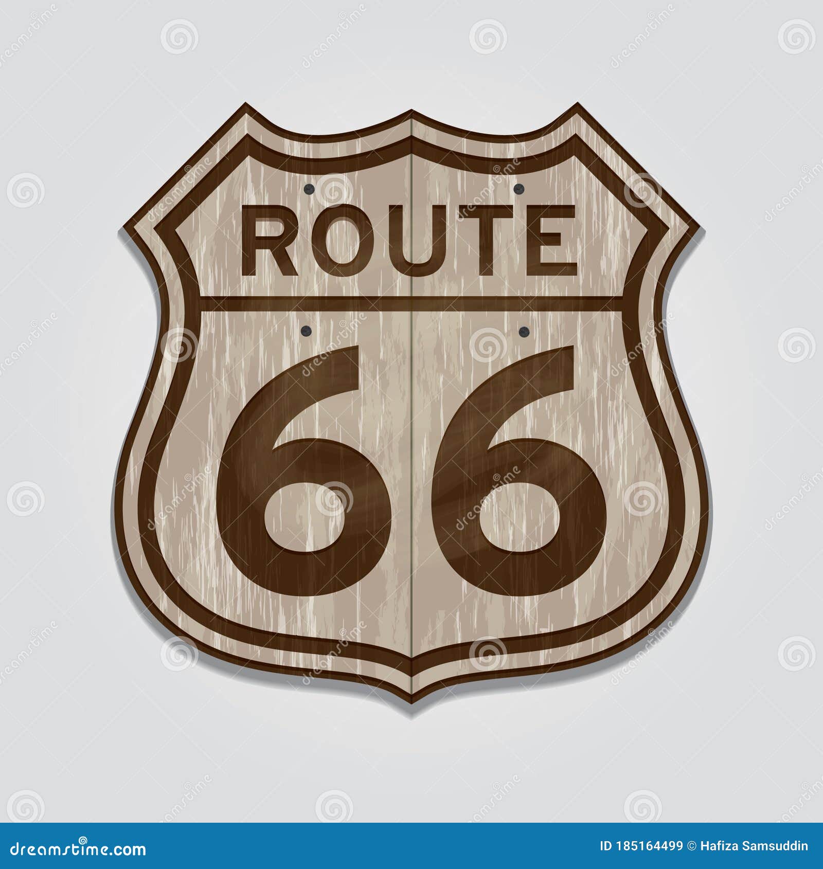 Route Sixty Six. Vector Illustration Decorative Design Stock Vector ...