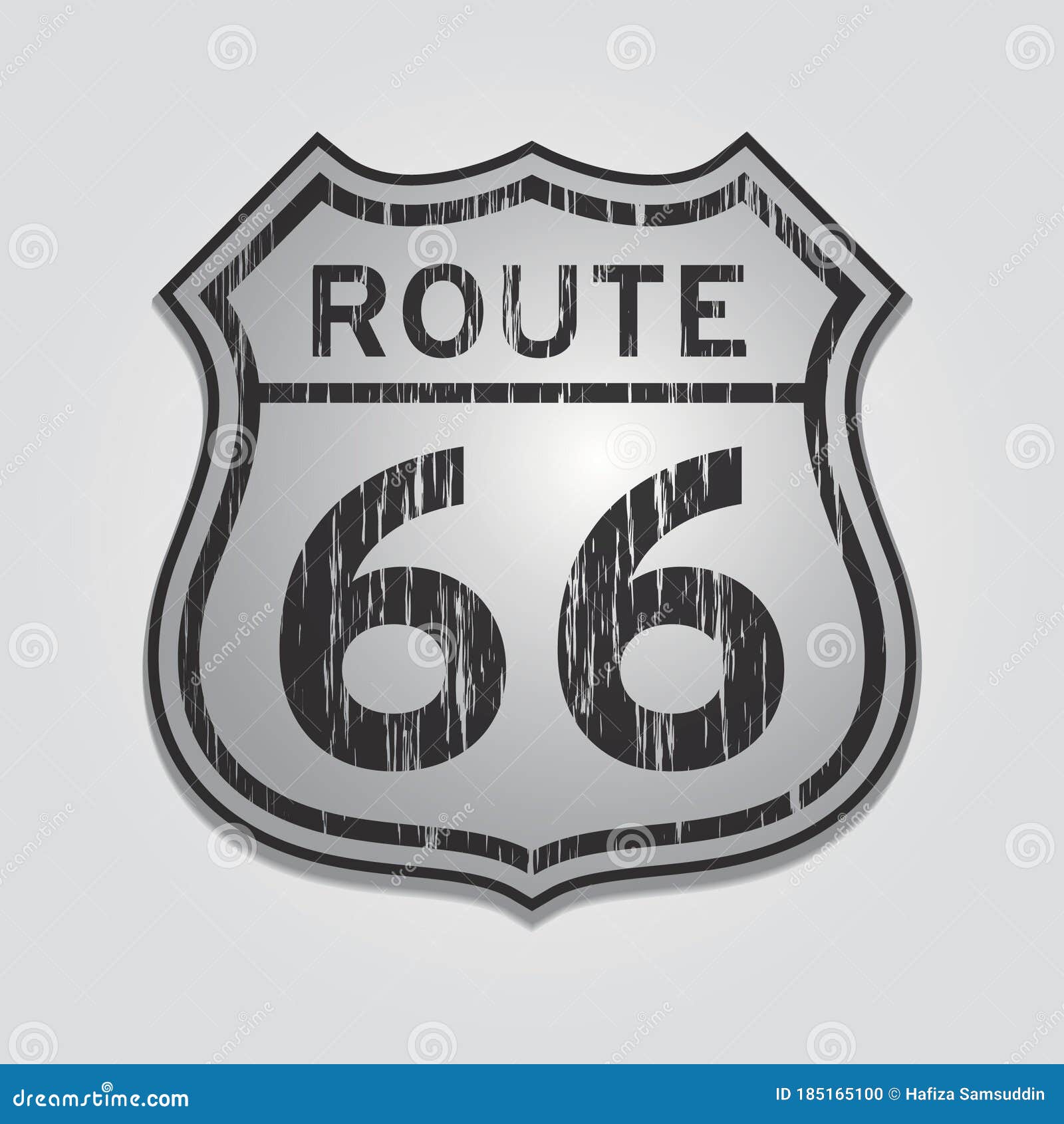 Route Sixty Six. Vector Illustration Decorative Design Stock Vector ...