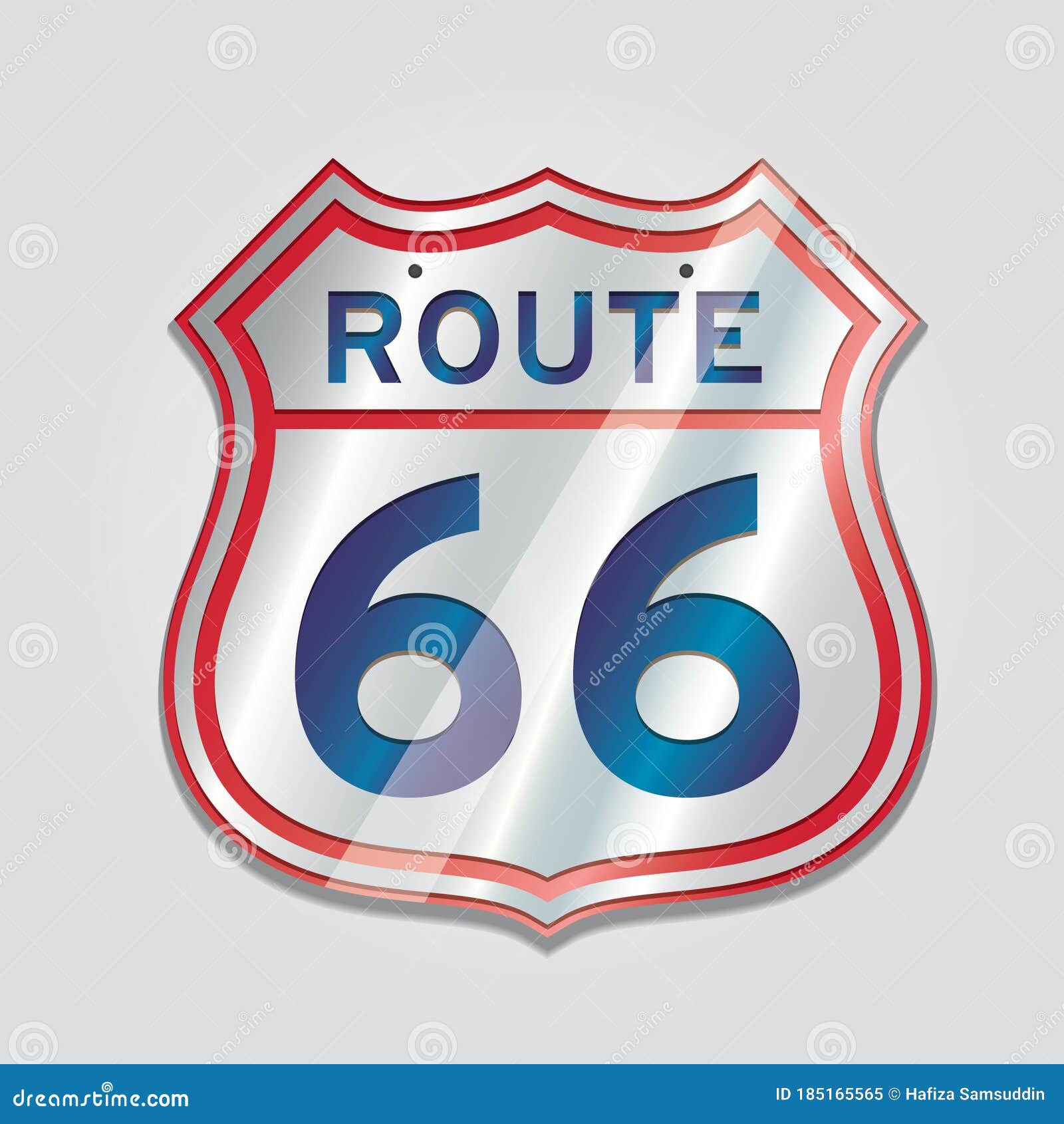 Route Sixty Six. Vector Illustration Decorative Design Stock Vector ...
