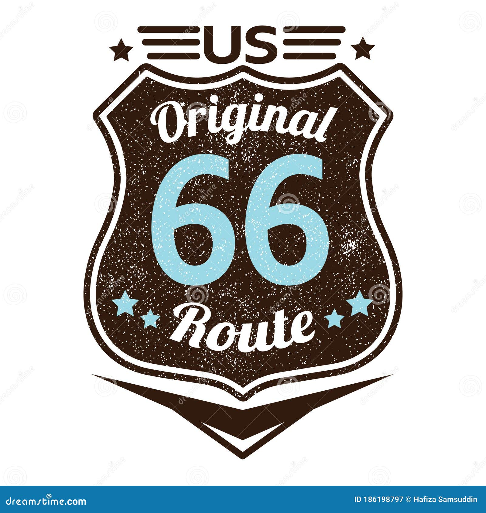 Route Sixty-six. Vector Illustration Decorative Design Stock Vector ...