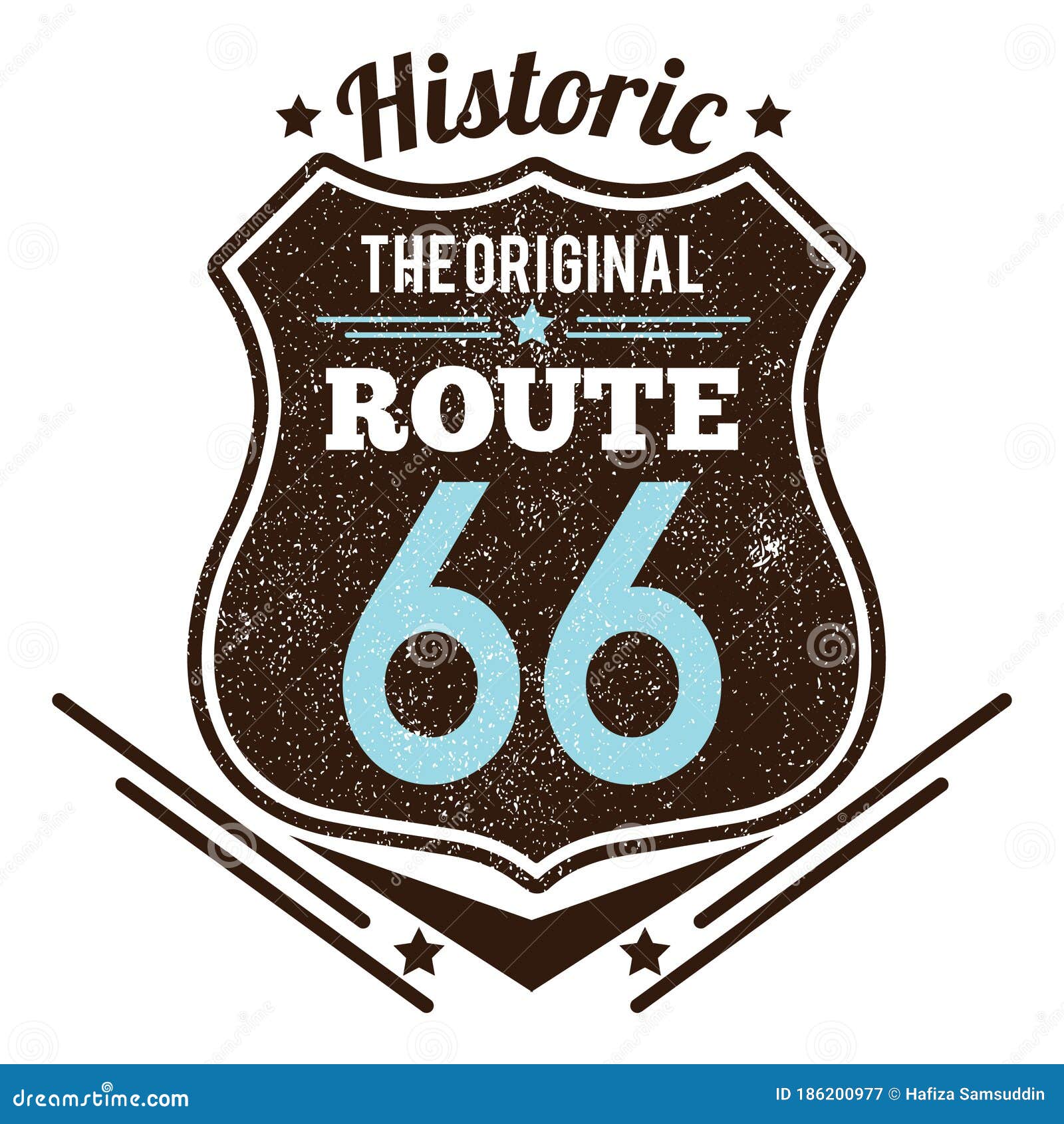 Route Sixty-six. Vector Illustration Decorative Design Stock Vector ...
