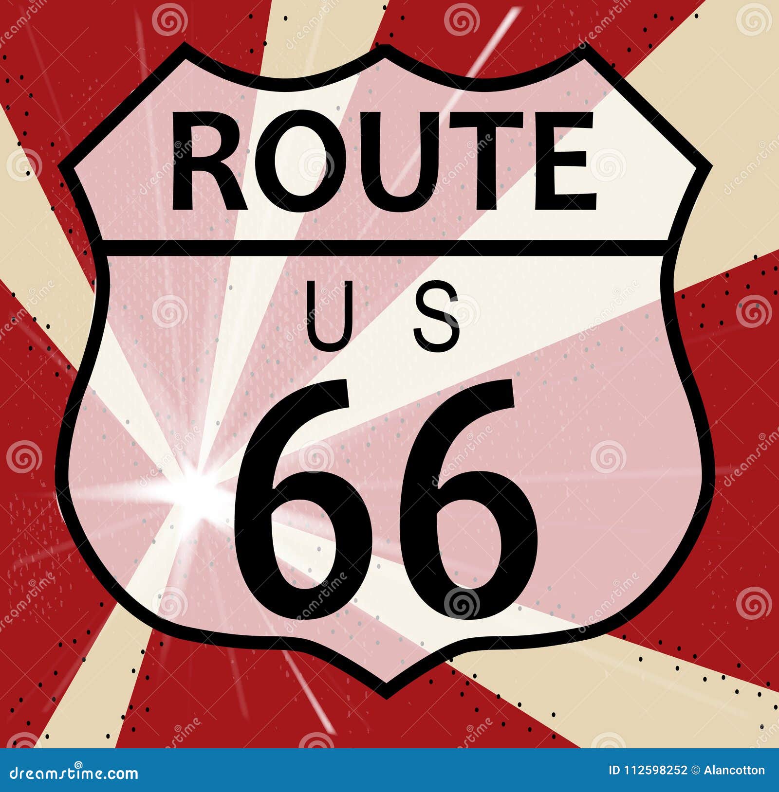 Route 66 Splash Vector Illustration | CartoonDealer.com #112598252