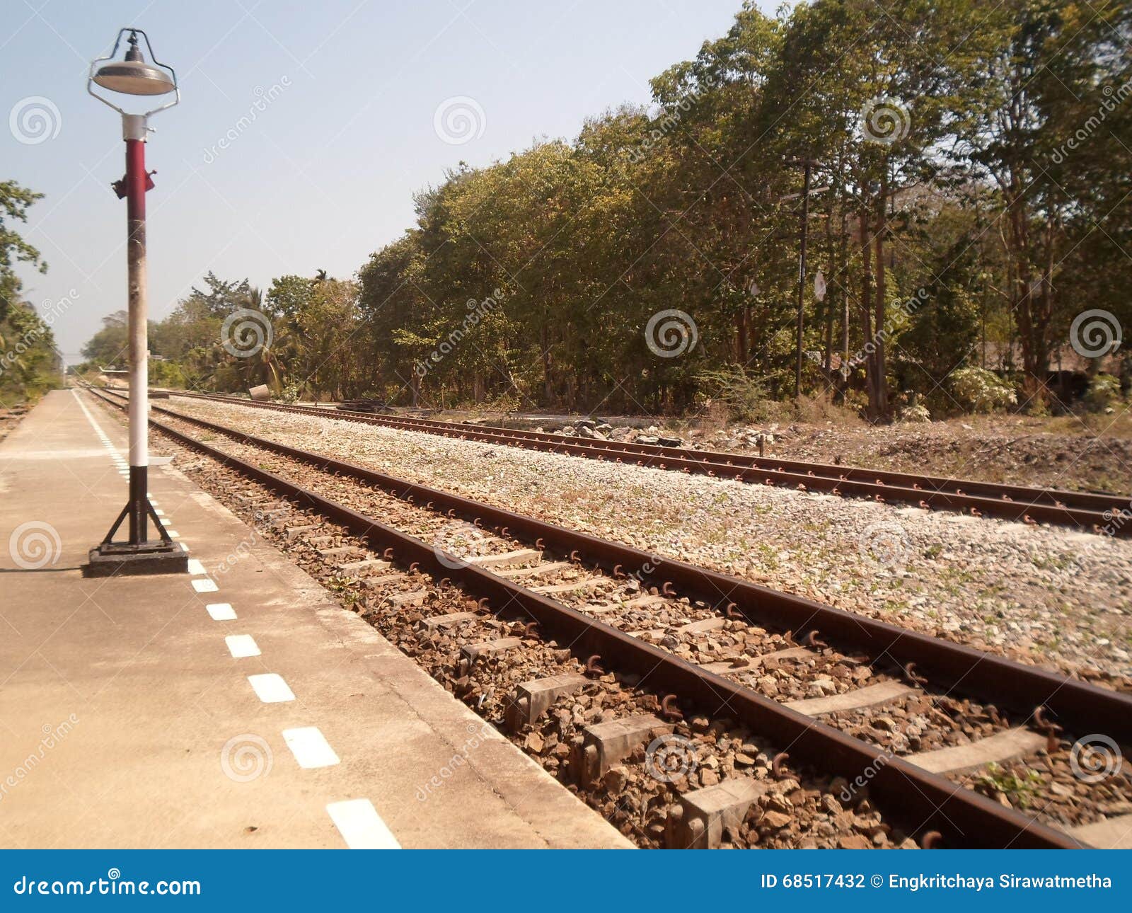 Route of the Train is Visible in the Distance. Stock Photo - Image of ...