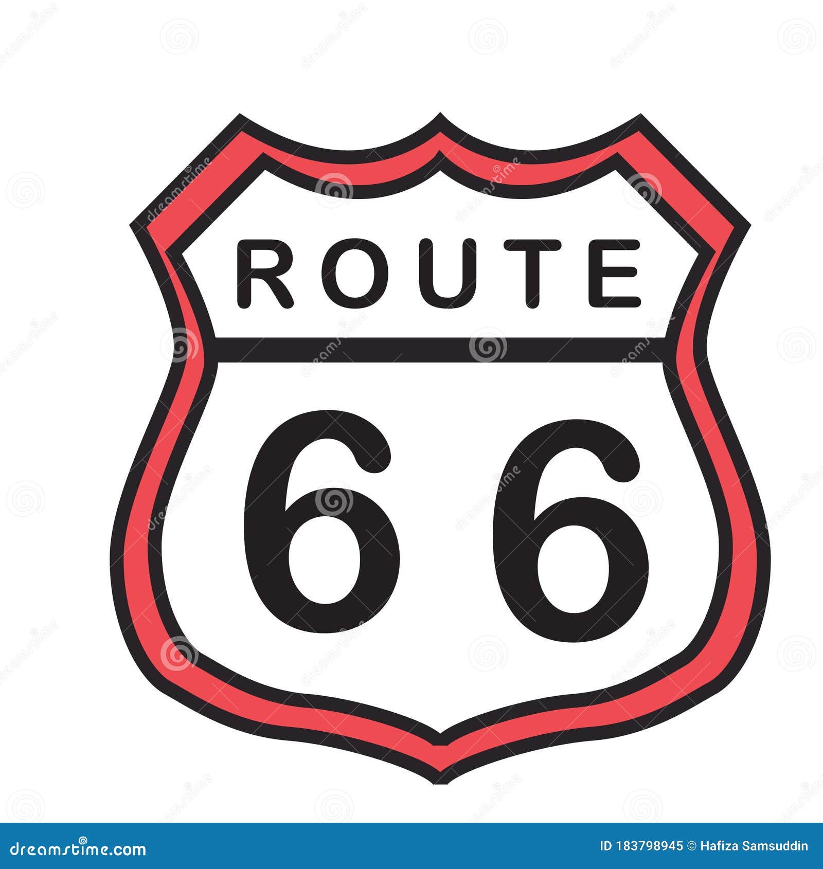 Route 66. Vector Illustration Decorative Background Design Stock ...