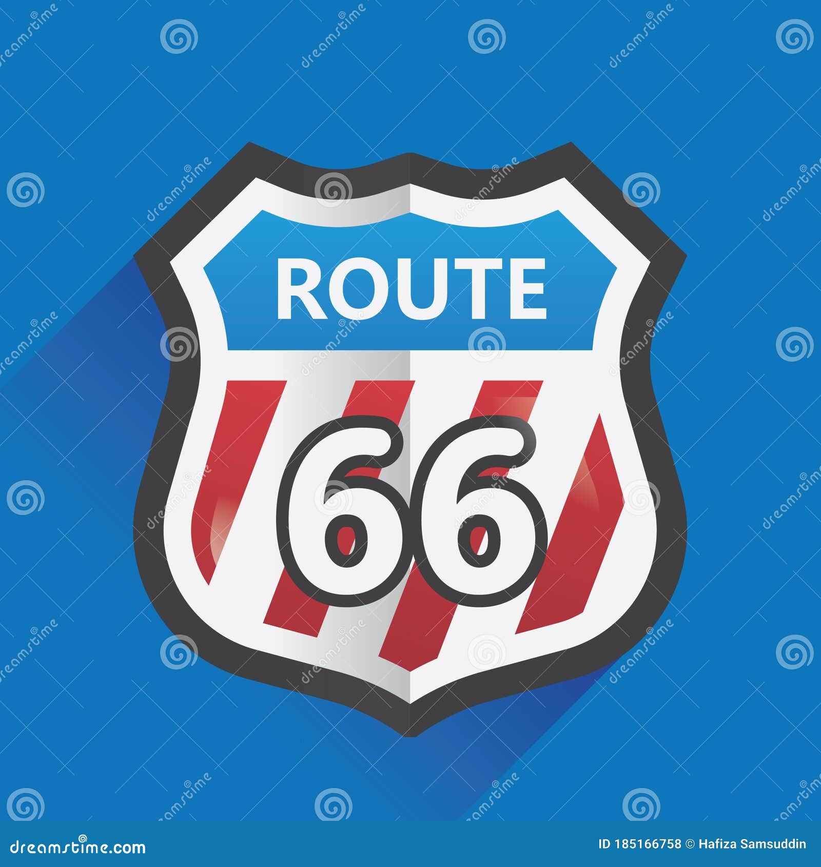 Route 66. Vector Illustration Decorative Design Stock Vector ...