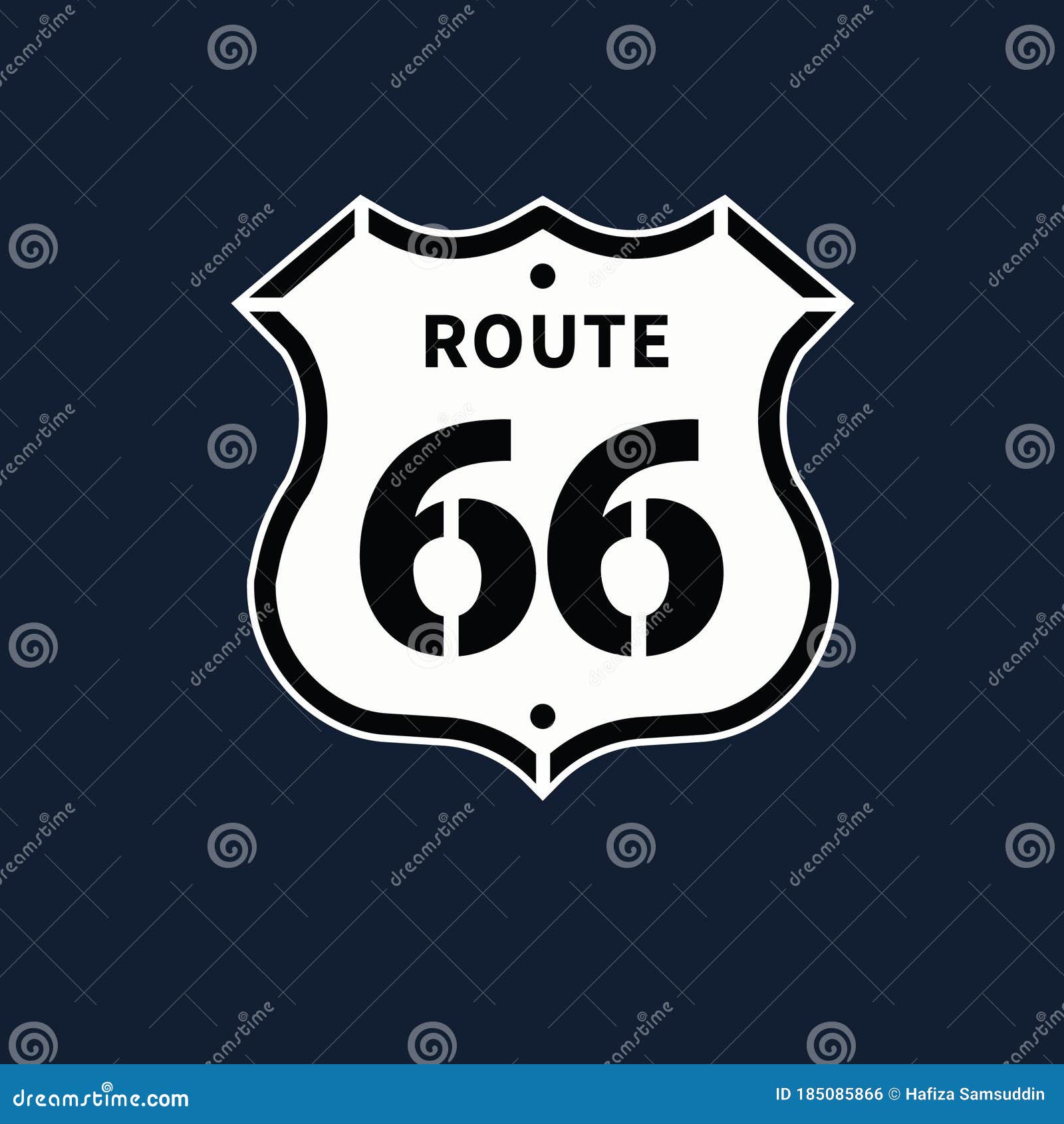 Route 66. Vector Illustration Decorative Design Stock Vector ...