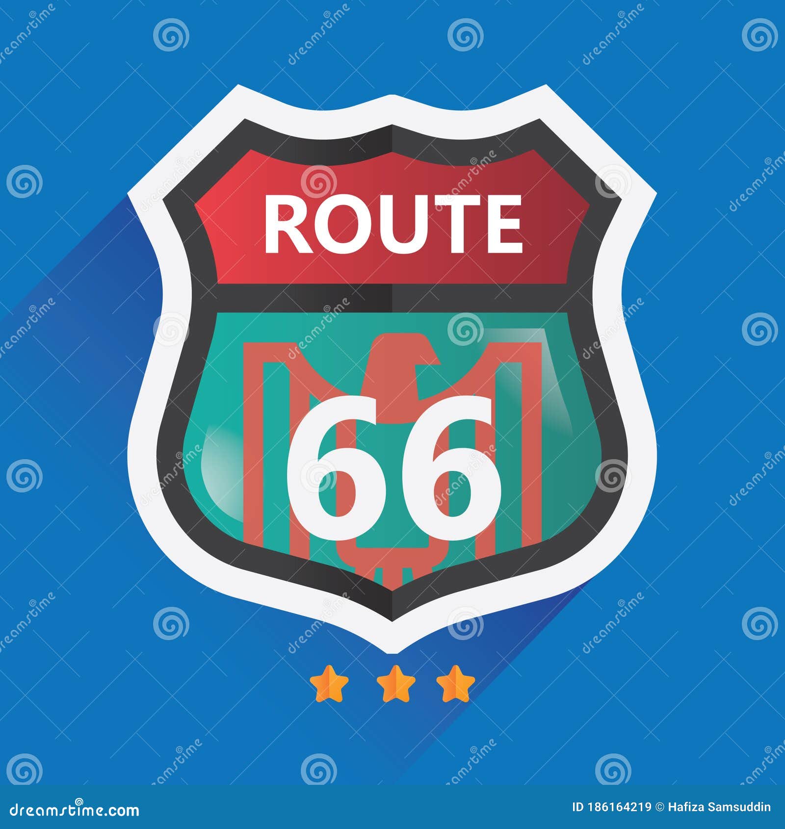Route 66. Vector Illustration Decorative Design Stock Vector ...