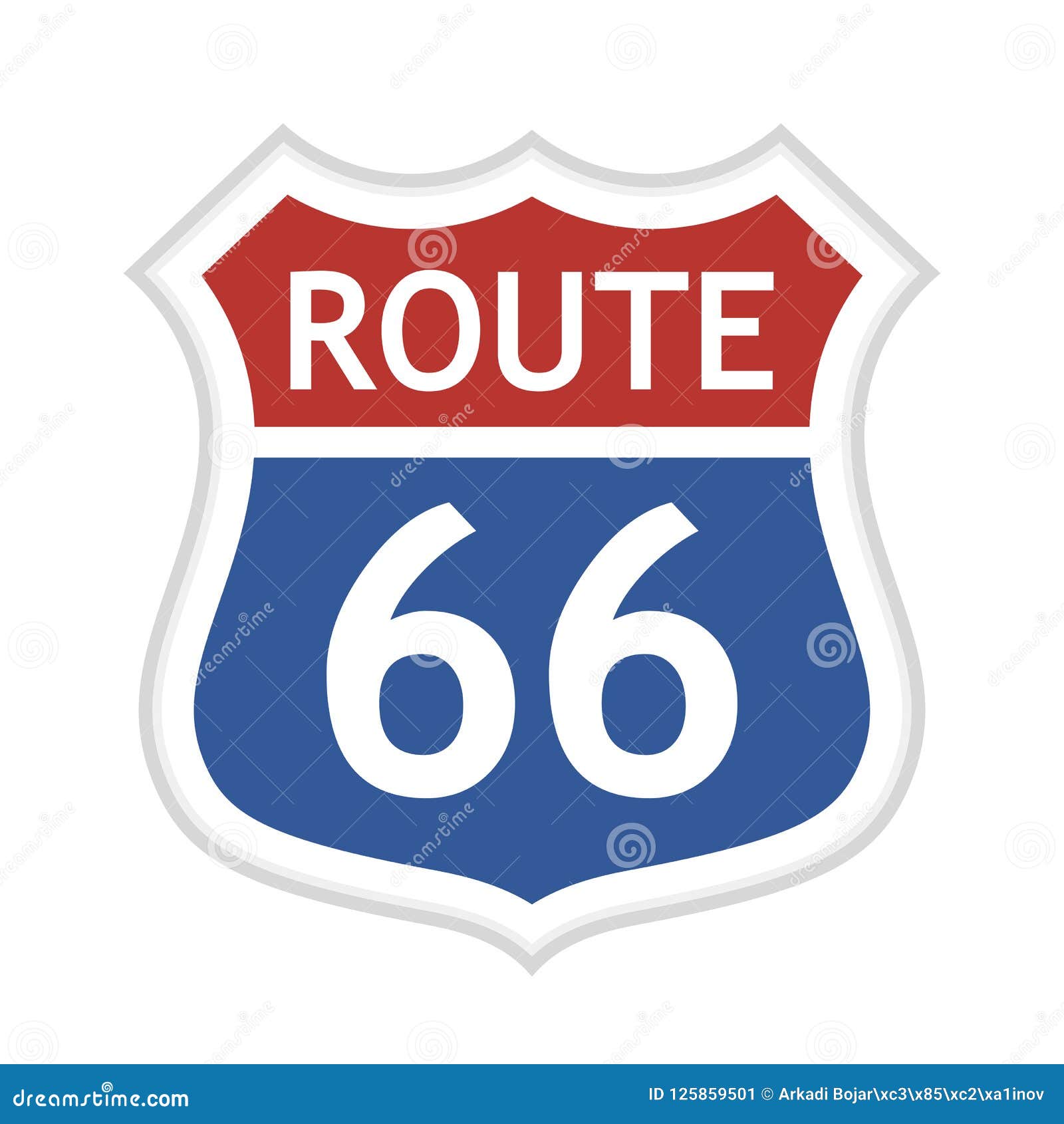 Route 66 vector road sign editorial photo. Illustration of placard ...