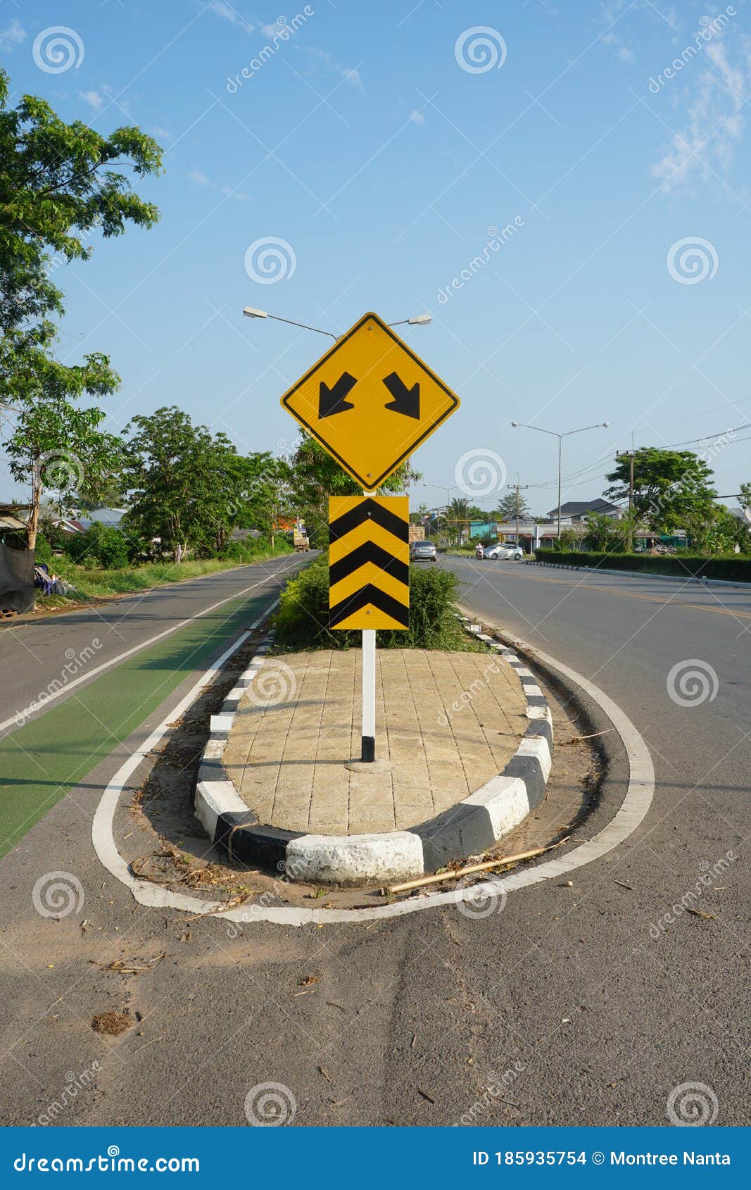 Warning Sign Intersection,Traffic Sign,Yield Sign on the Road. Stock ...