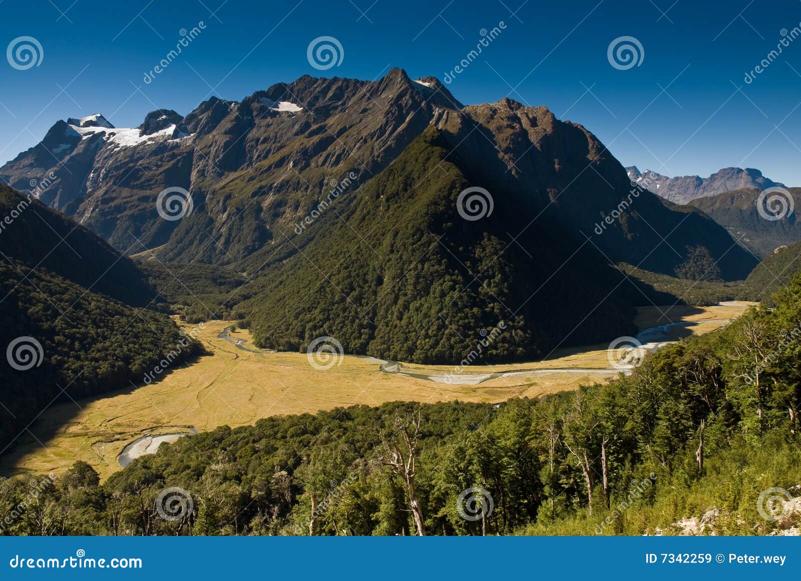 Routeburn valley stock image. Image of scenics, zealand - 7342259